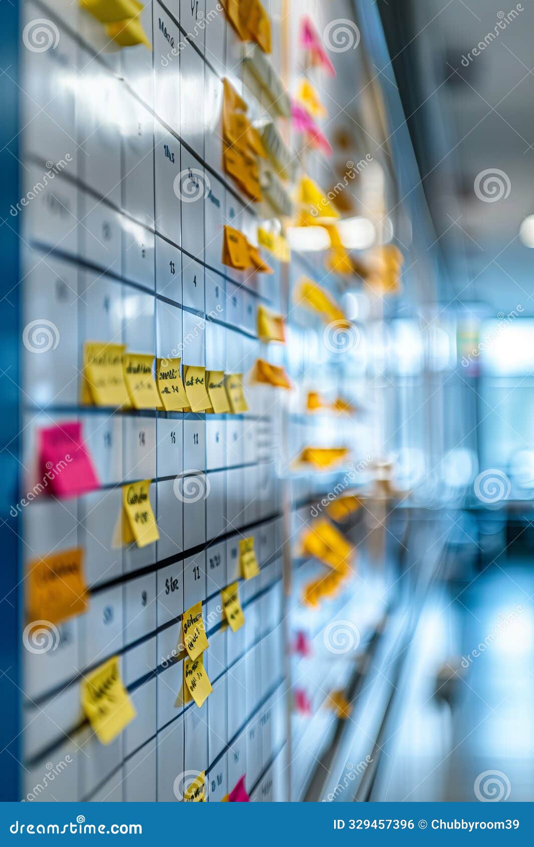 Post-it Board with Tasks Moving through Stages of Completion in Online ...