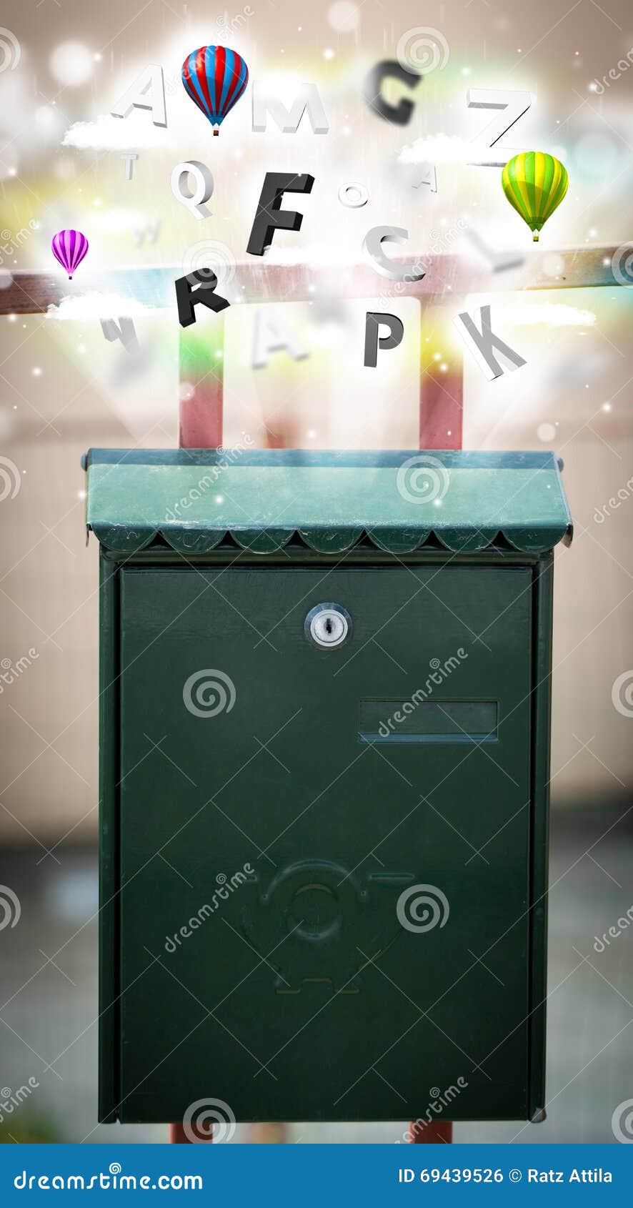 Post Box with Colorful Letters Stock Photo - Image of office, colorful ...