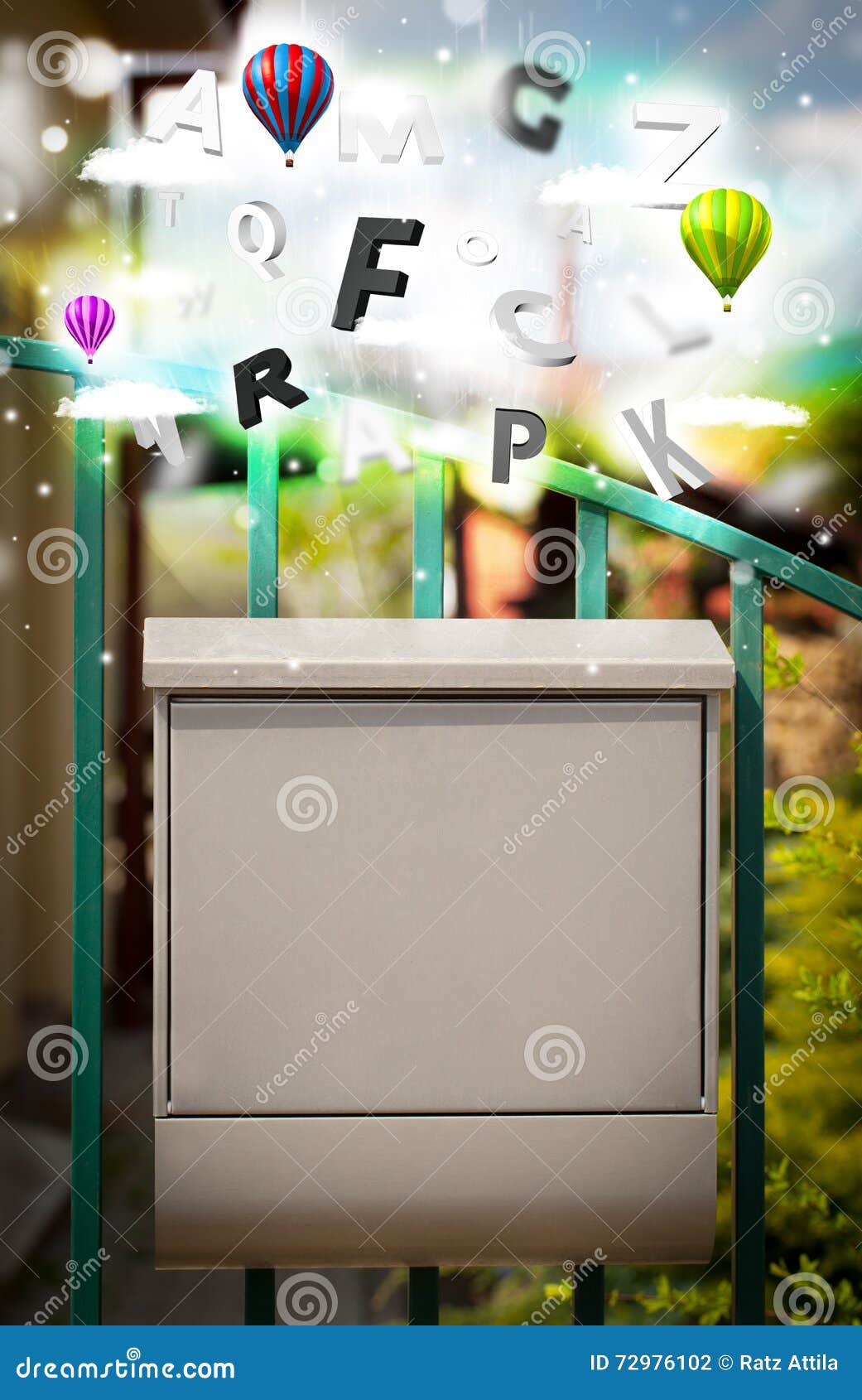 Post Box with Colorful Letters Stock Photo - Image of letters, colorful ...