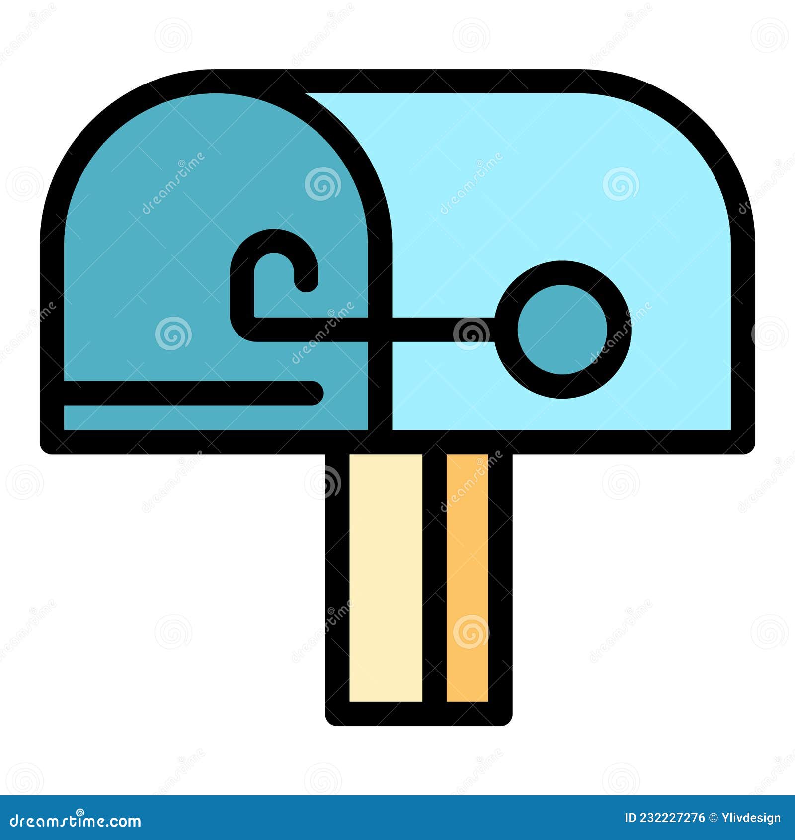 Post Box Icon Color Outline Vector Stock Vector - Illustration of ...