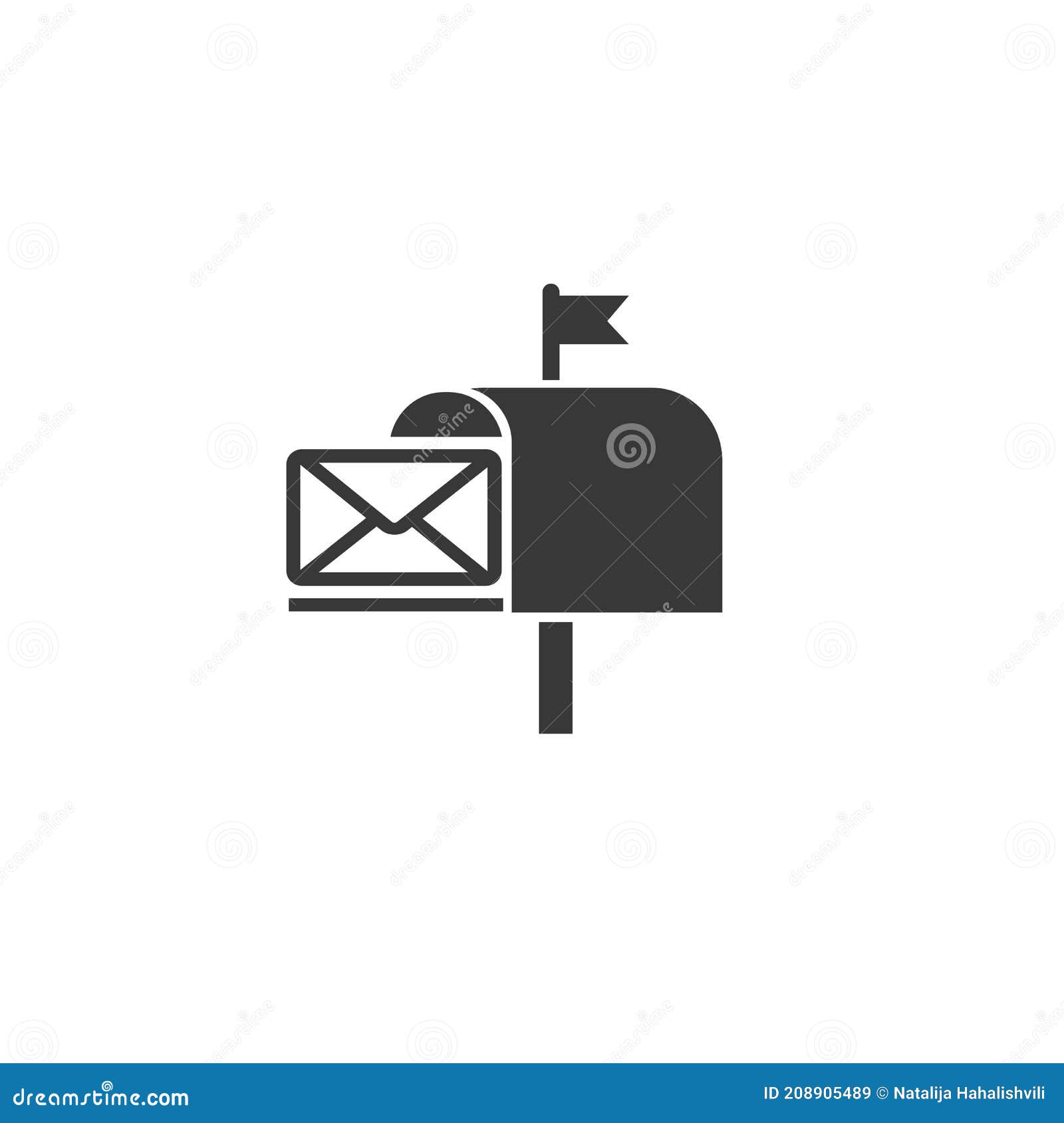 Post Box Icon Isolated Vector in Modern Flat Style Stock Vector ...