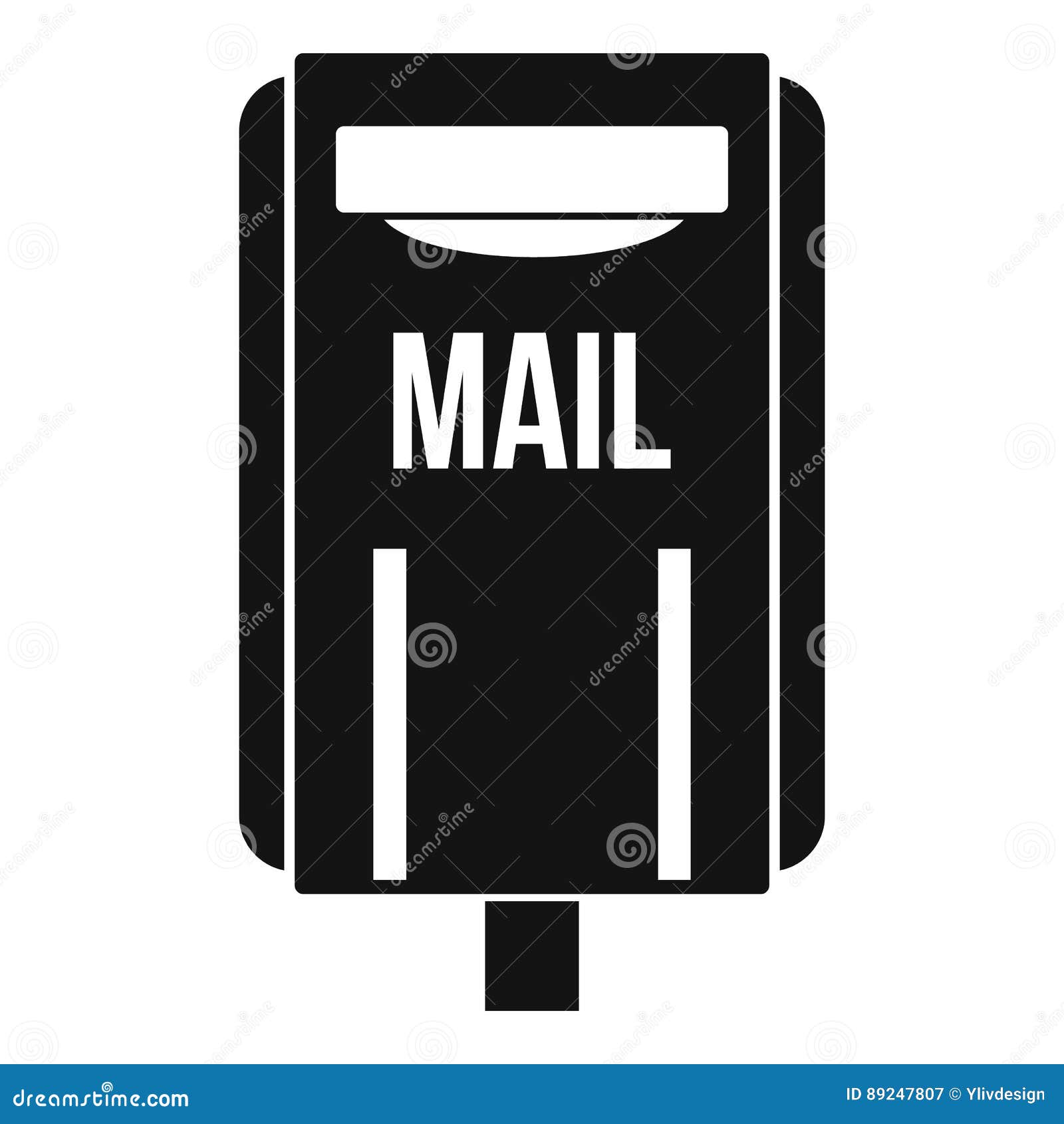 Post Box Icon, Simple Style Stock Vector - Illustration of mailbox ...