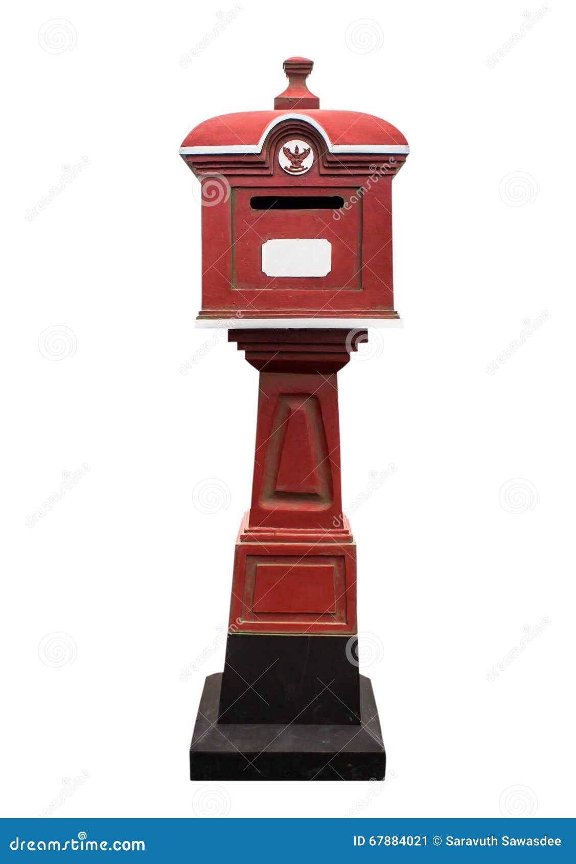 Post Box Isolated on White Background Stock Image - Image of postbox ...