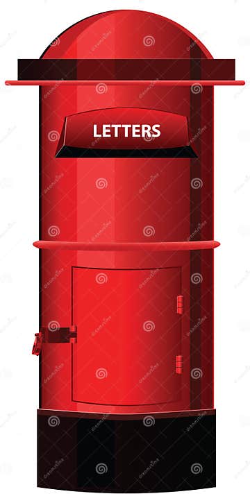 Post Box or letter box stock vector. Illustration of postage - 35540026