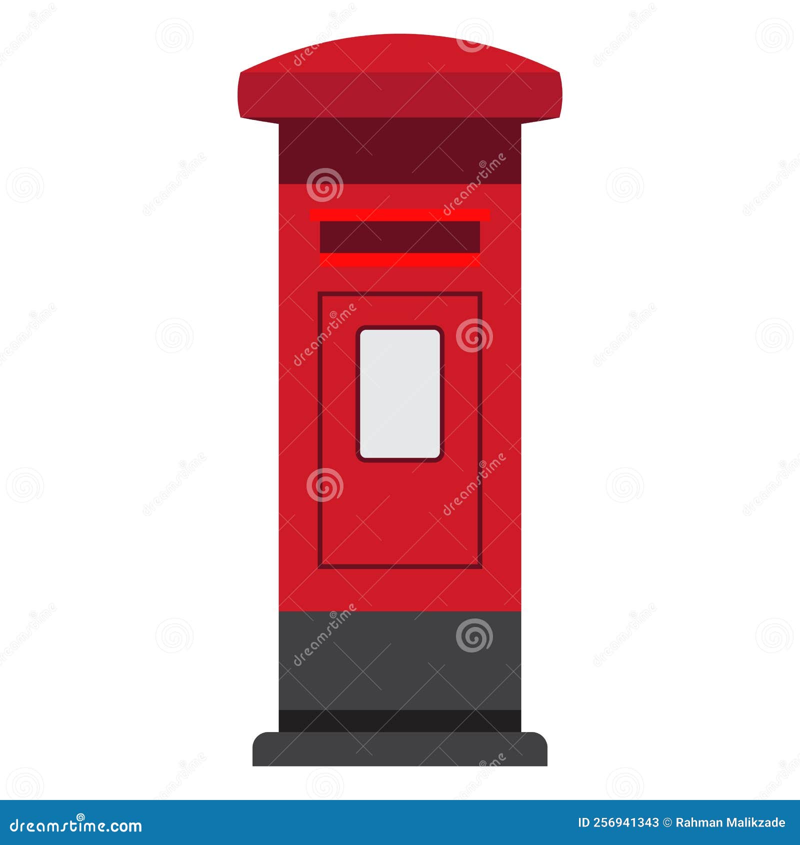 Post Box or Letter Box Flat Design Icon. Mailbox Vector Illustration ...