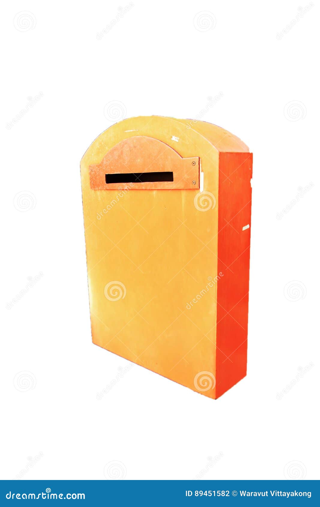 Post box orange isolate stock photo. Image of mailbox - 89451582