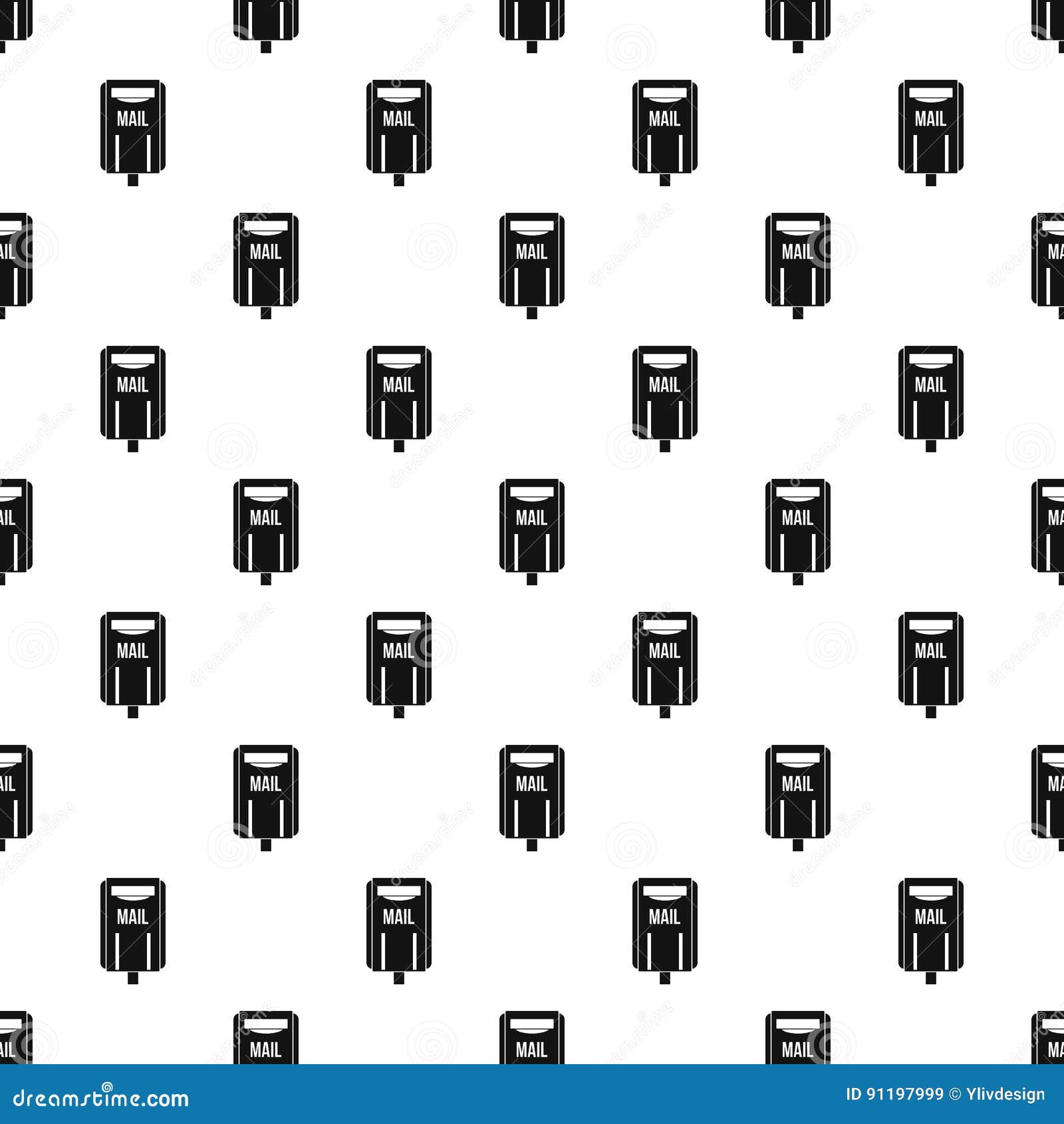 Post box pattern vector stock vector. Illustration of equipment - 91197999