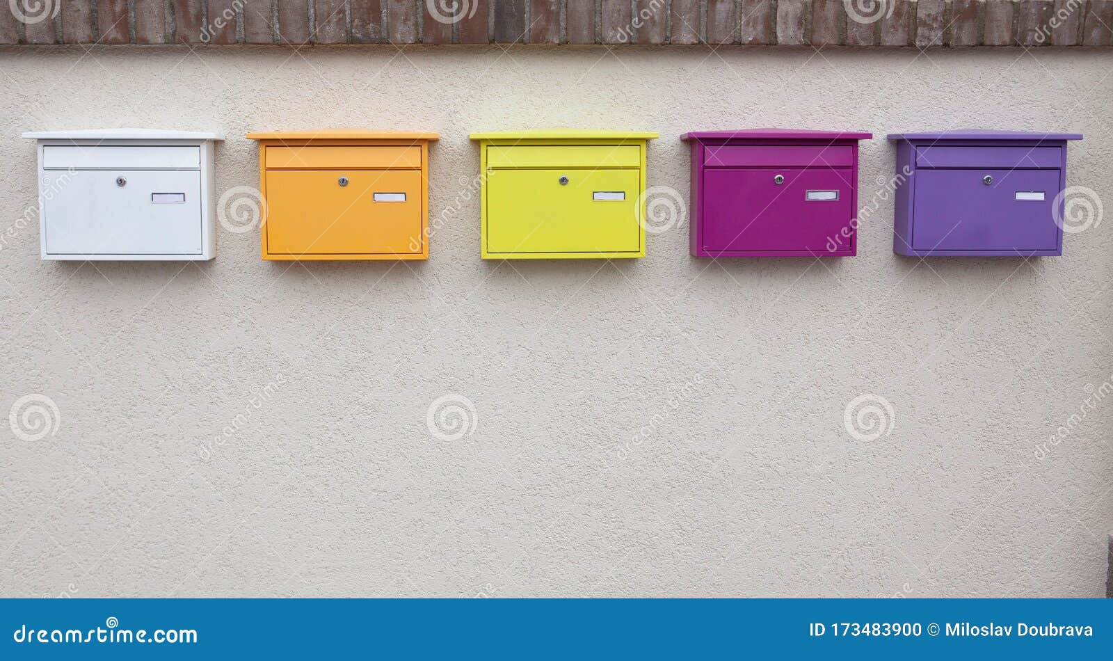 Post boxes stock photo. Image of letterbox, mail, bricks - 173483900