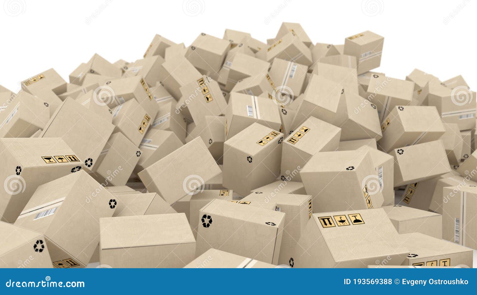 Post Boxes Piled in a Big Pile Stock Illustration - Illustration of ...