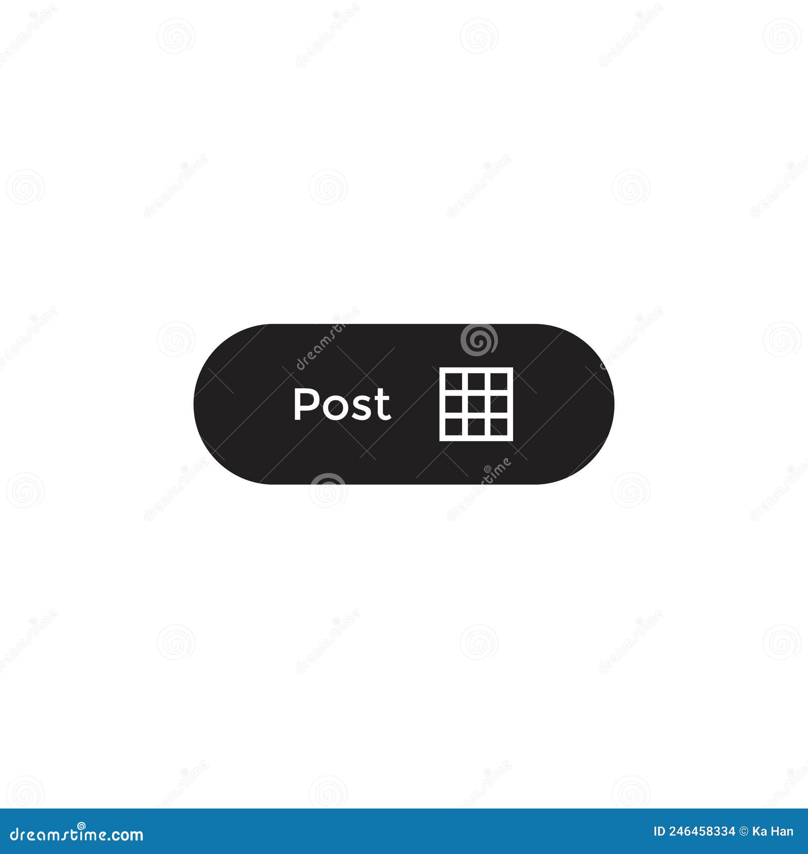 Post Button Icon Vector. Social Media Element Stock Vector ...