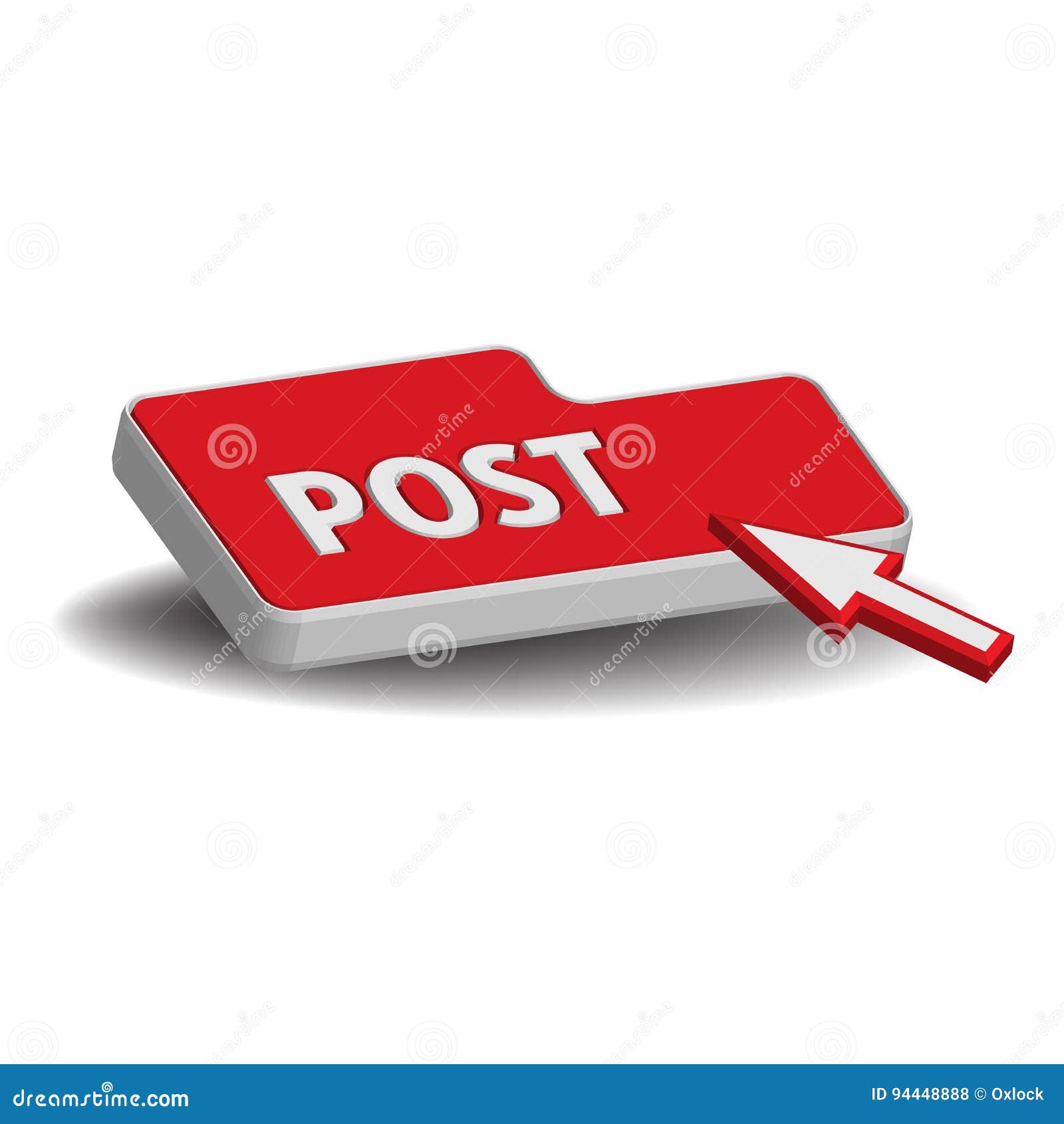 Post button stock vector. Illustration of network, email - 94448888