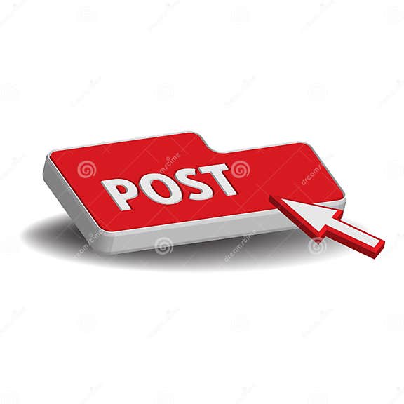 Post button stock vector. Illustration of network, email - 94448888