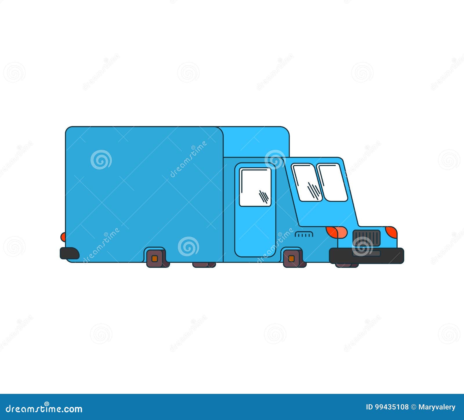 Post Car Cartoon Style. Mail Delivery Car Vector Illustration Stock ...