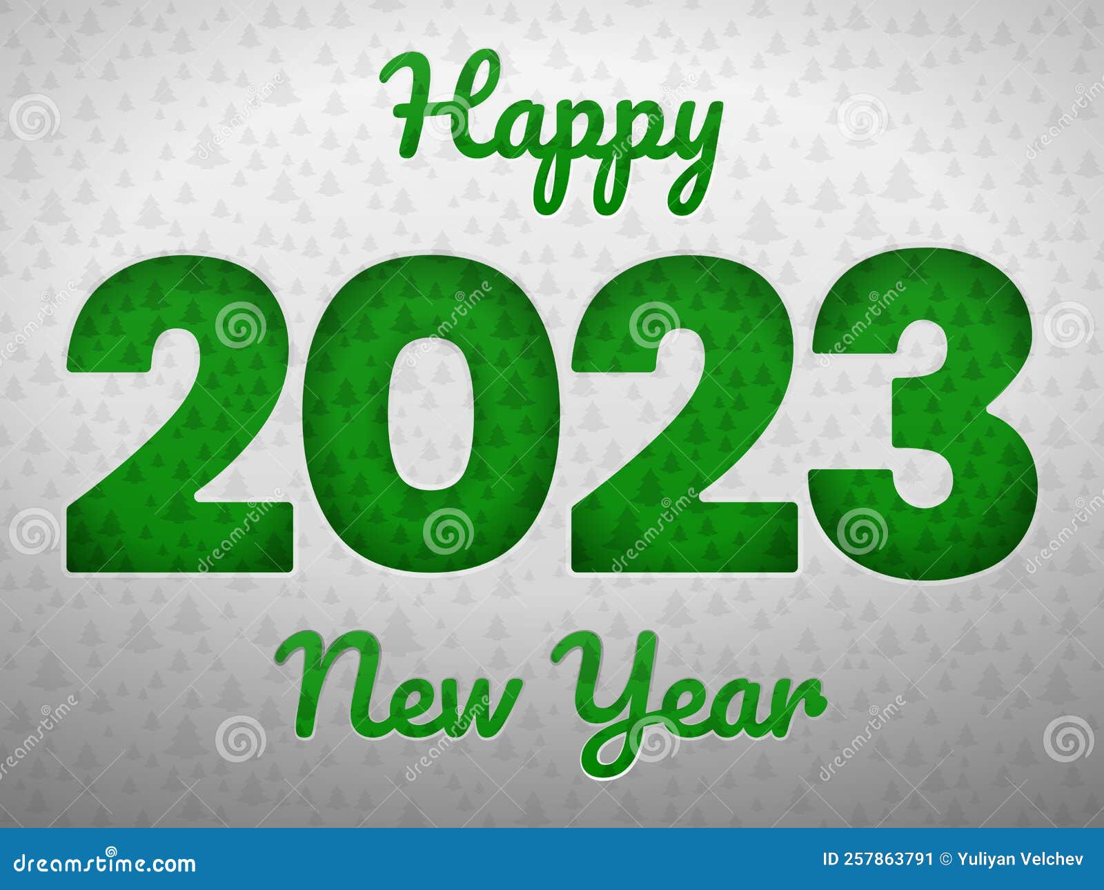 Post card happy new 2023 stock vector. Illustration of cutting - 257863791