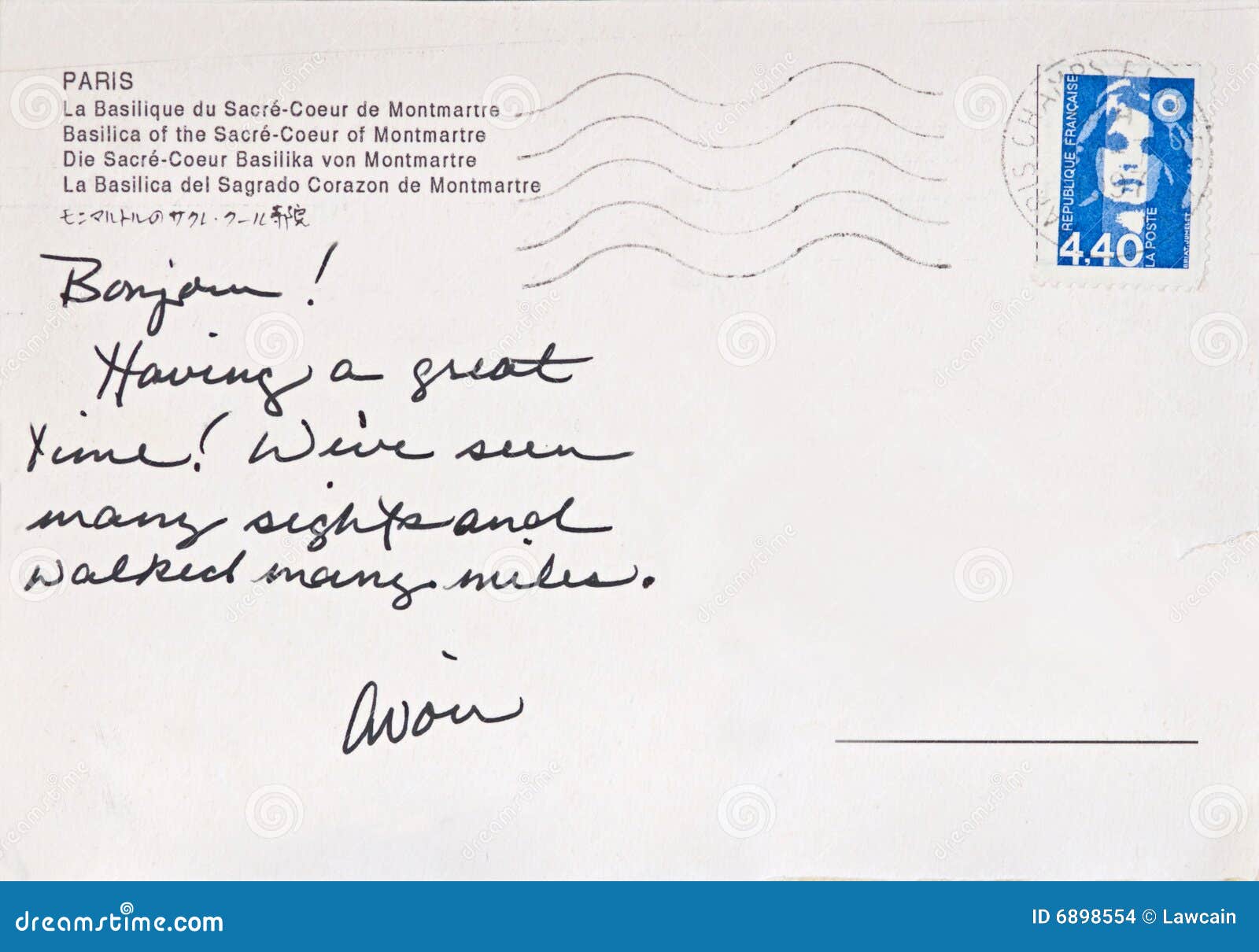 Old Handwritten Postcards Letter Used Paper Background Editorial Photo ...