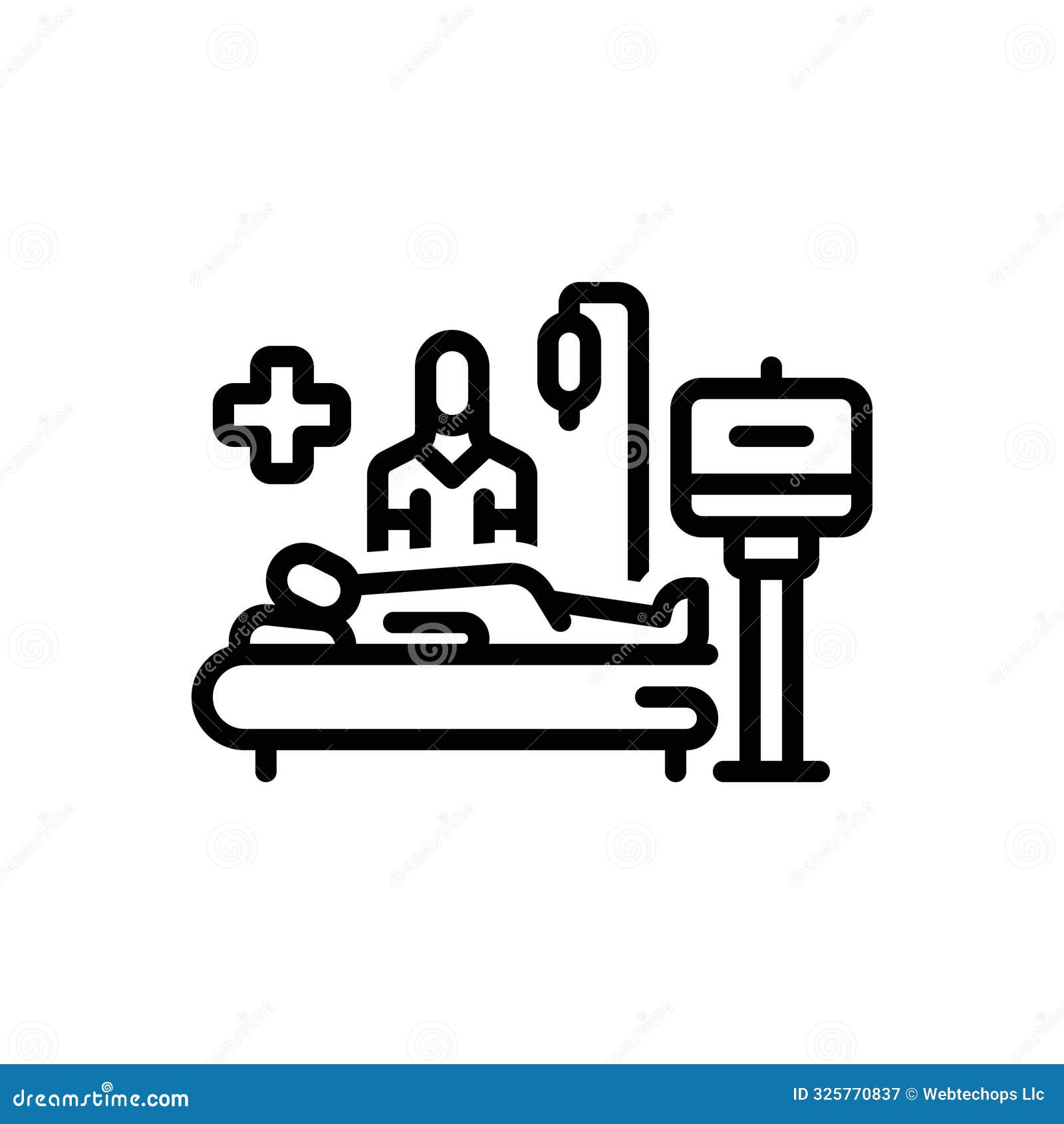 Black Line Icon for Post Care, Care and Patient Stock Vector ...