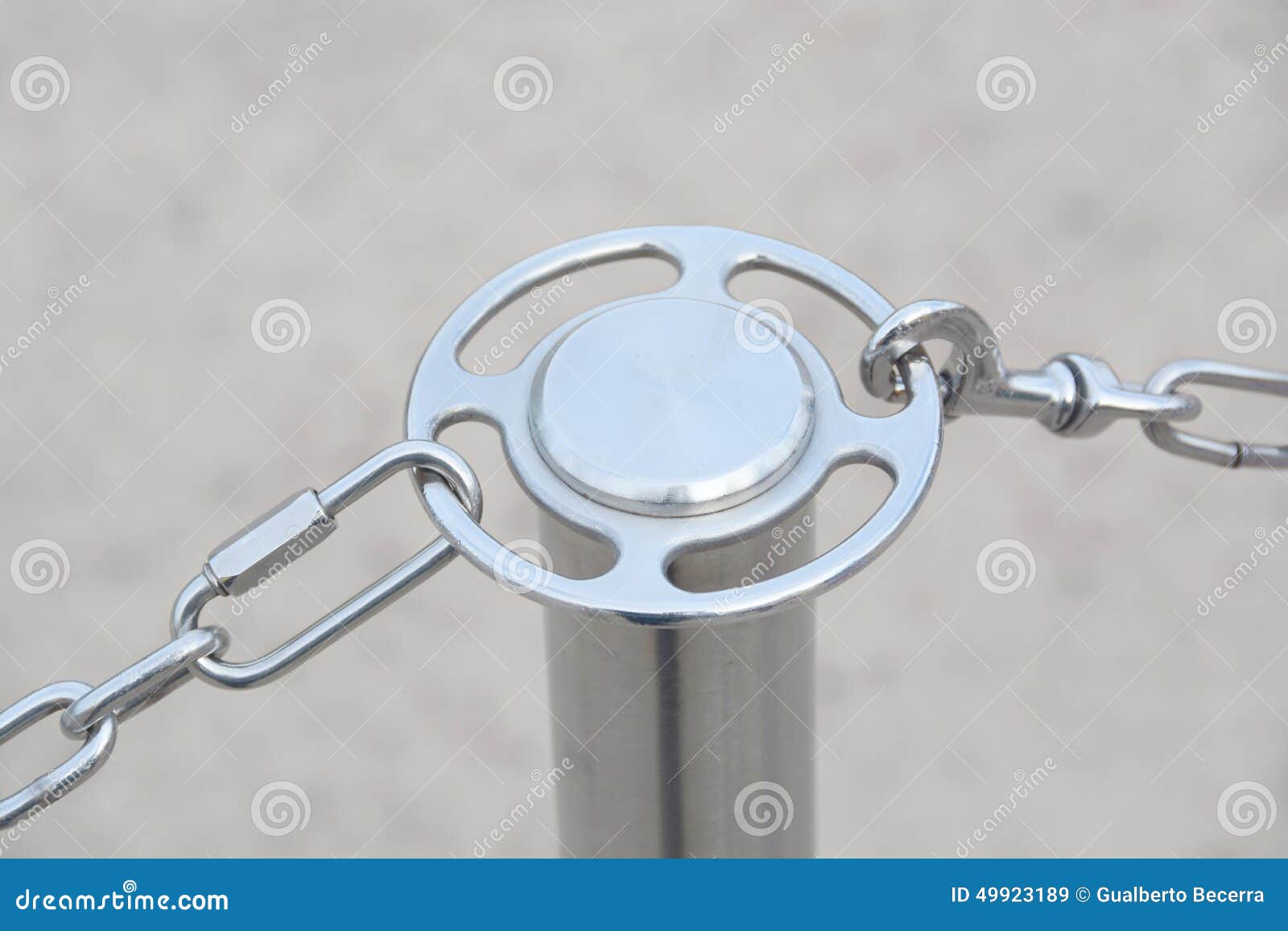 Post and Chain stock image. Image of security, silver - 49923189