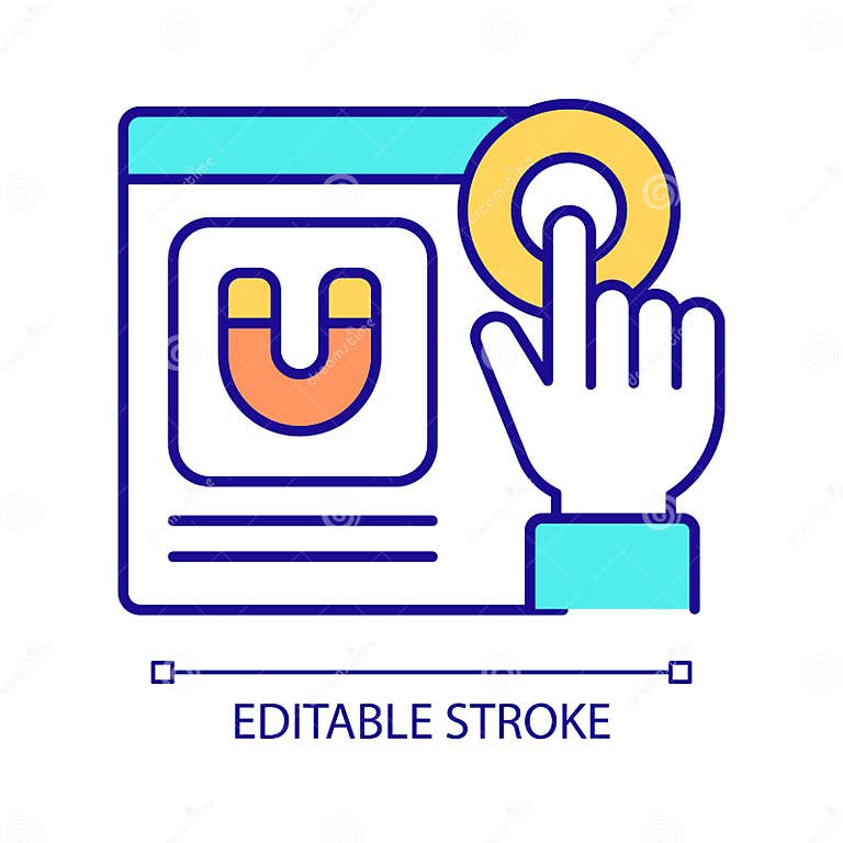 Post Click Optimization RGB Color Icon Stock Vector - Illustration of ... Post Click Optimization RGB Color Icon Stock Vector - Illustration of ...