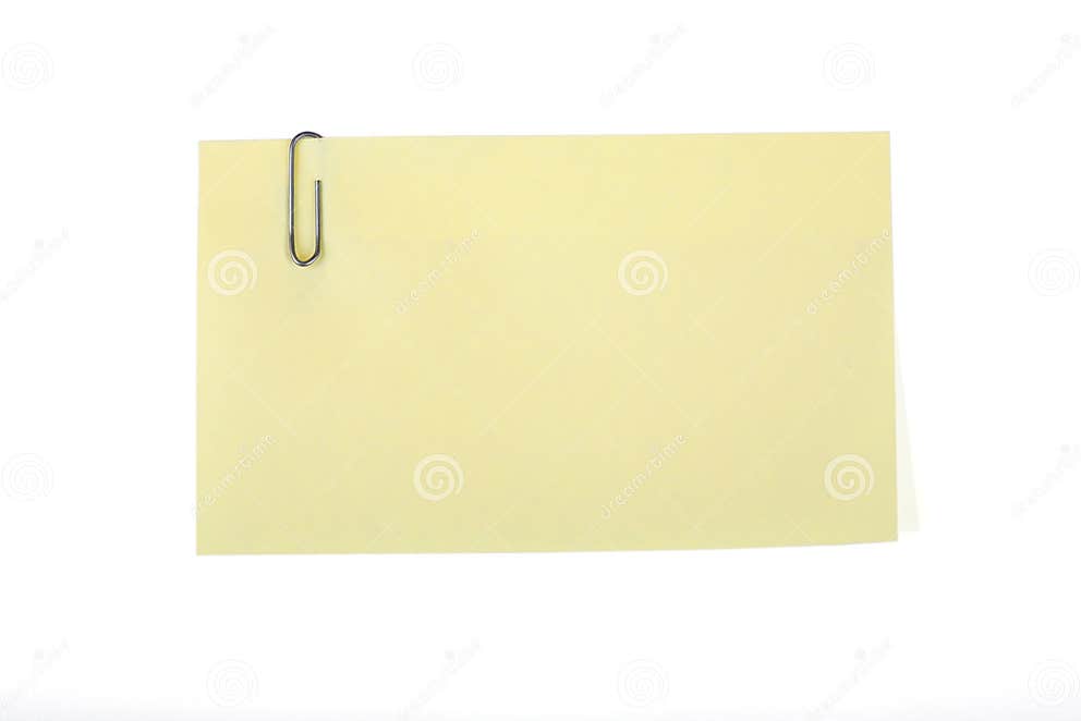 Post it with clip stock photo. Image of page, diary, clip - 2881932