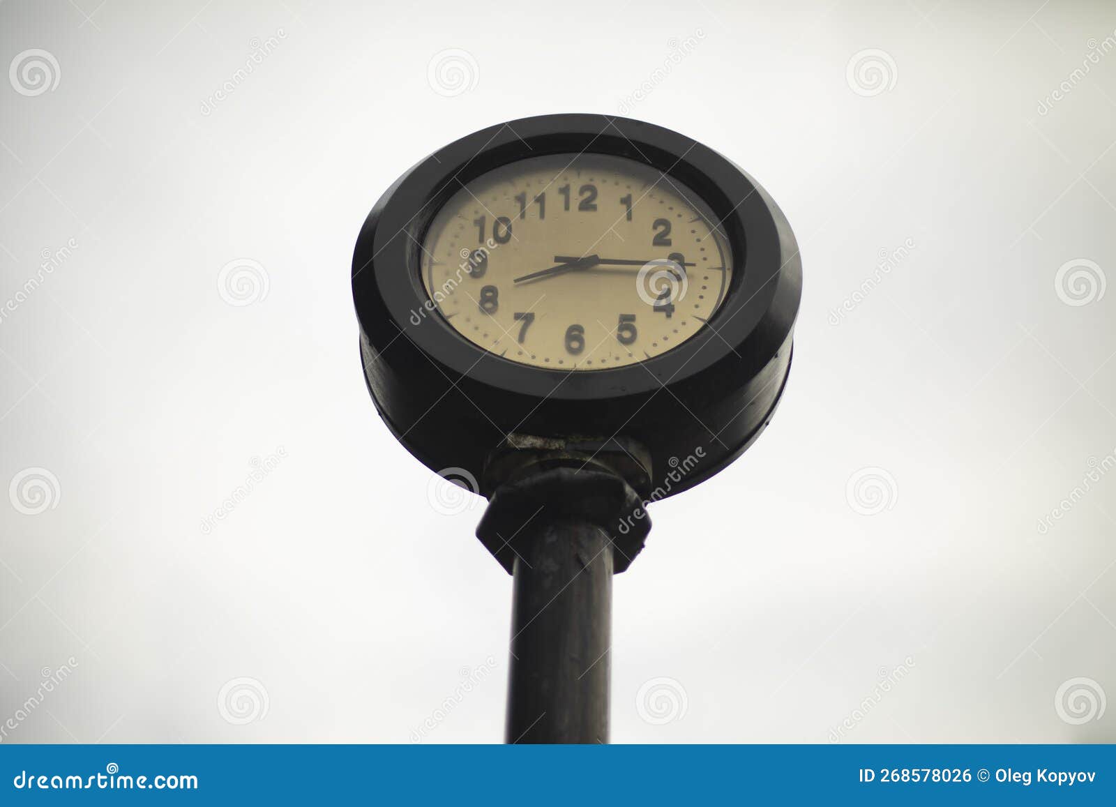 Post Clock. Glittering Clock Against Sky Stock Photo - Image of ornate ...