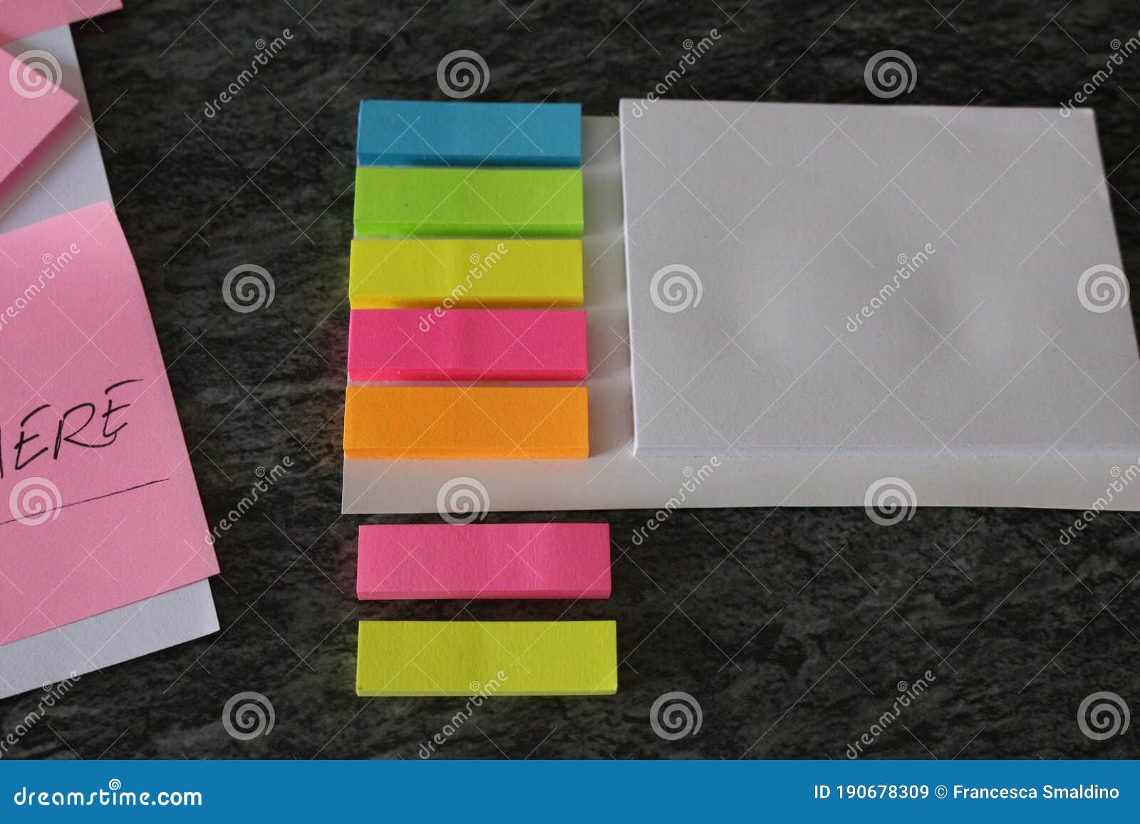 Post-it with Colored, without Writing Stock Image - Image of colored ...