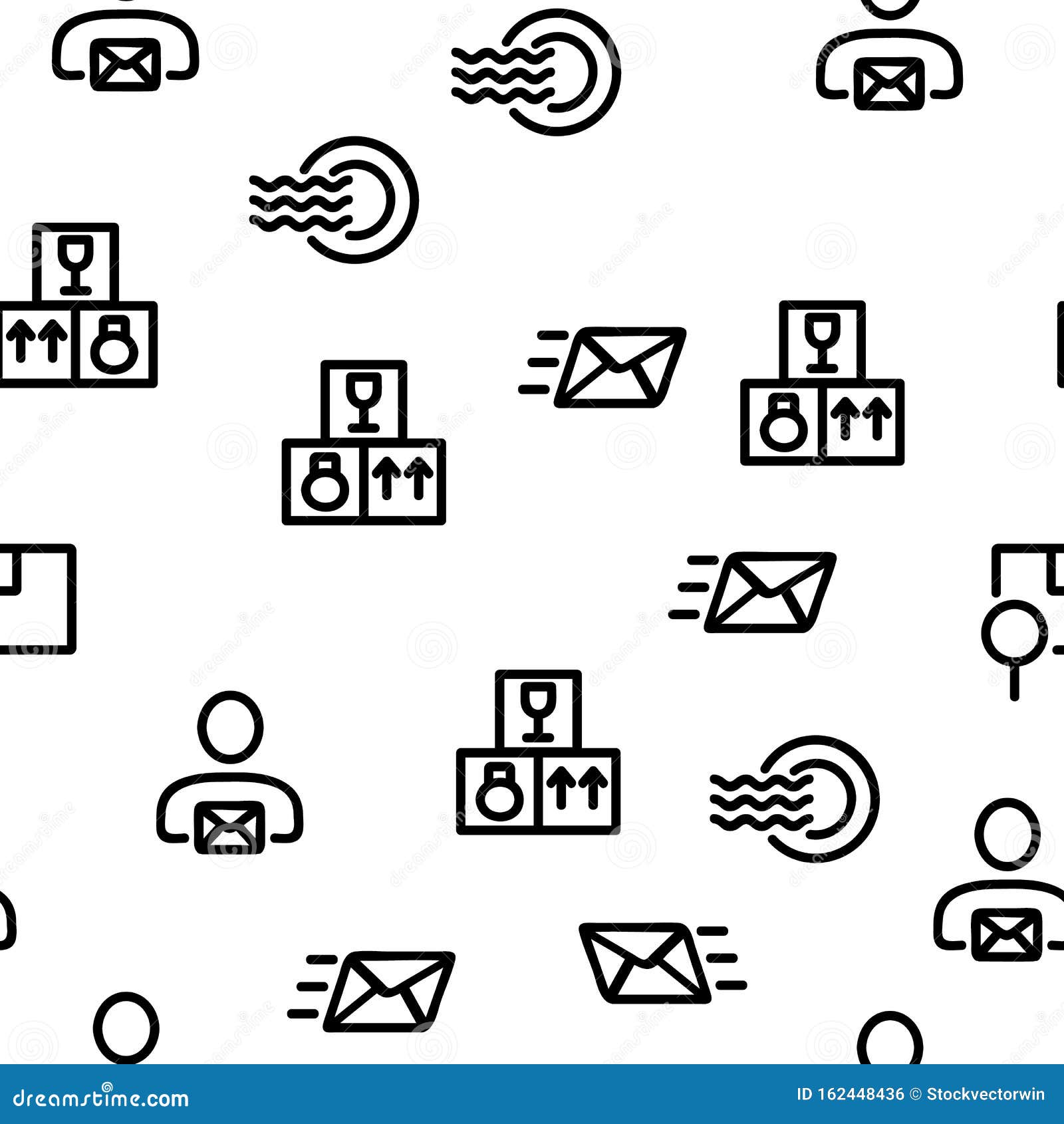 Post Company Vector Seamless Pattern Stock Vector - Illustration of ...