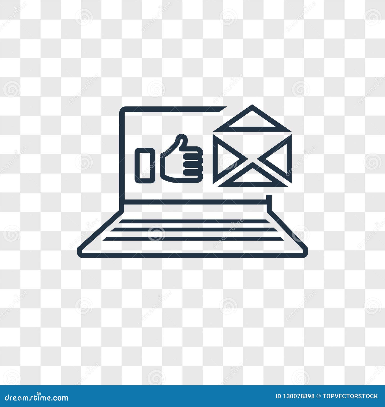 Post Concept Vector Linear Icon Isolated on Transparent Background ...