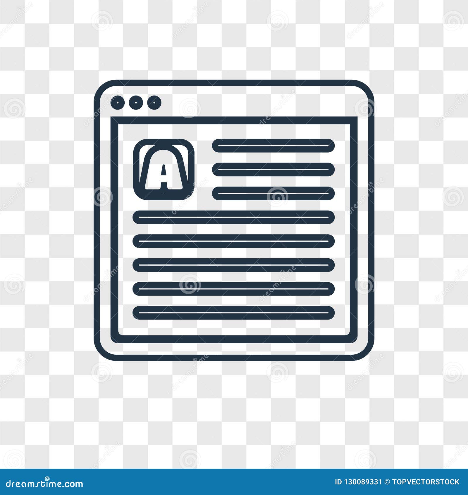 Post Concept Vector Linear Icon Isolated on Transparent Background ...