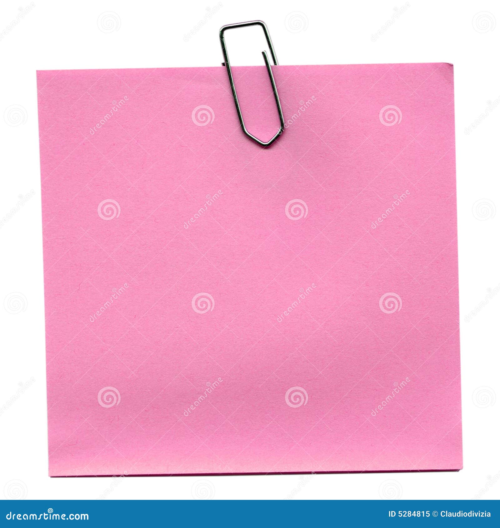 Post-it cor-de-rosa imagem de stock. Imagem de grampo - 5284815