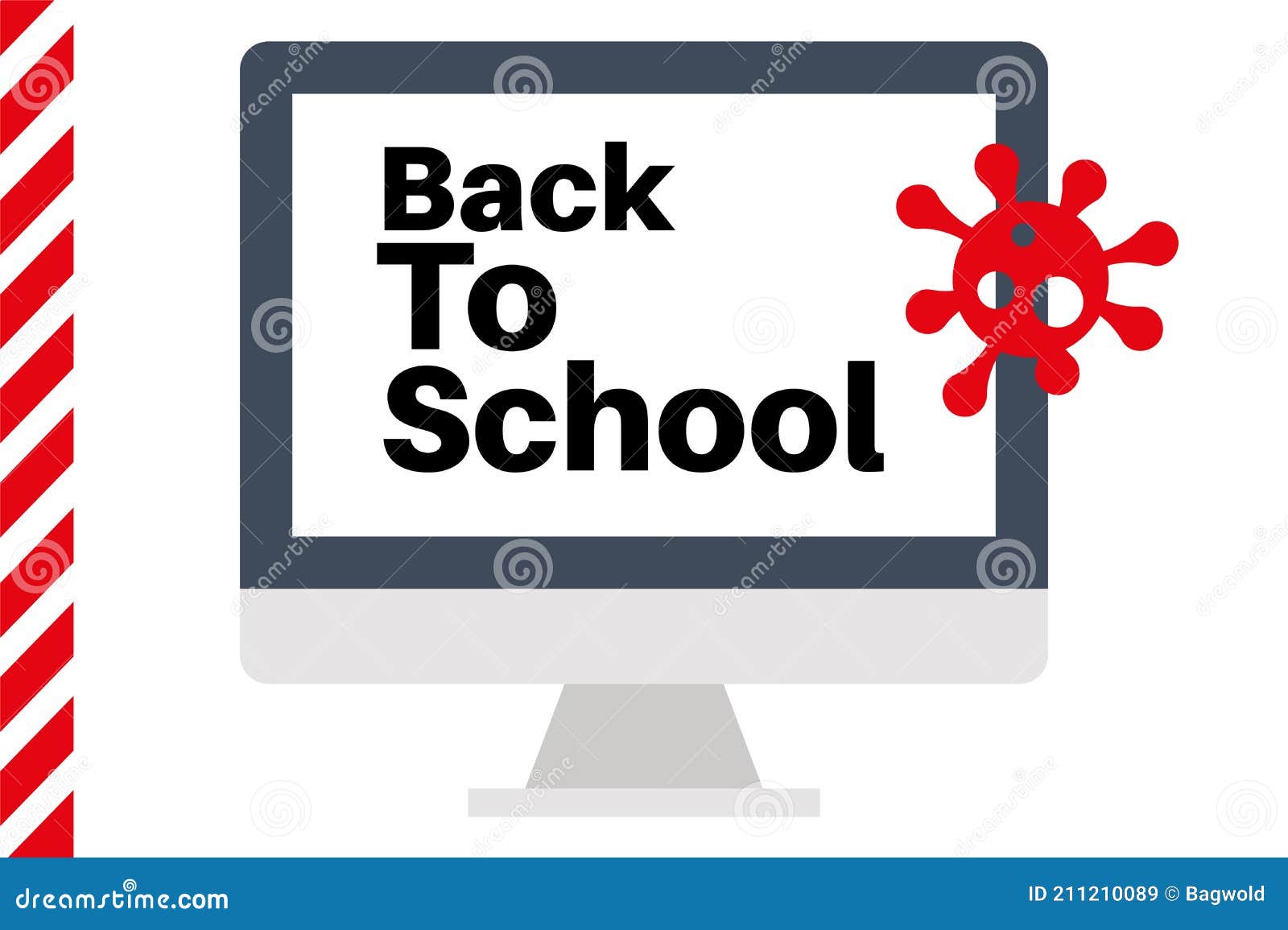 Covid-19 Lockdown Illustration On World Map Background. Royalty-Free ...