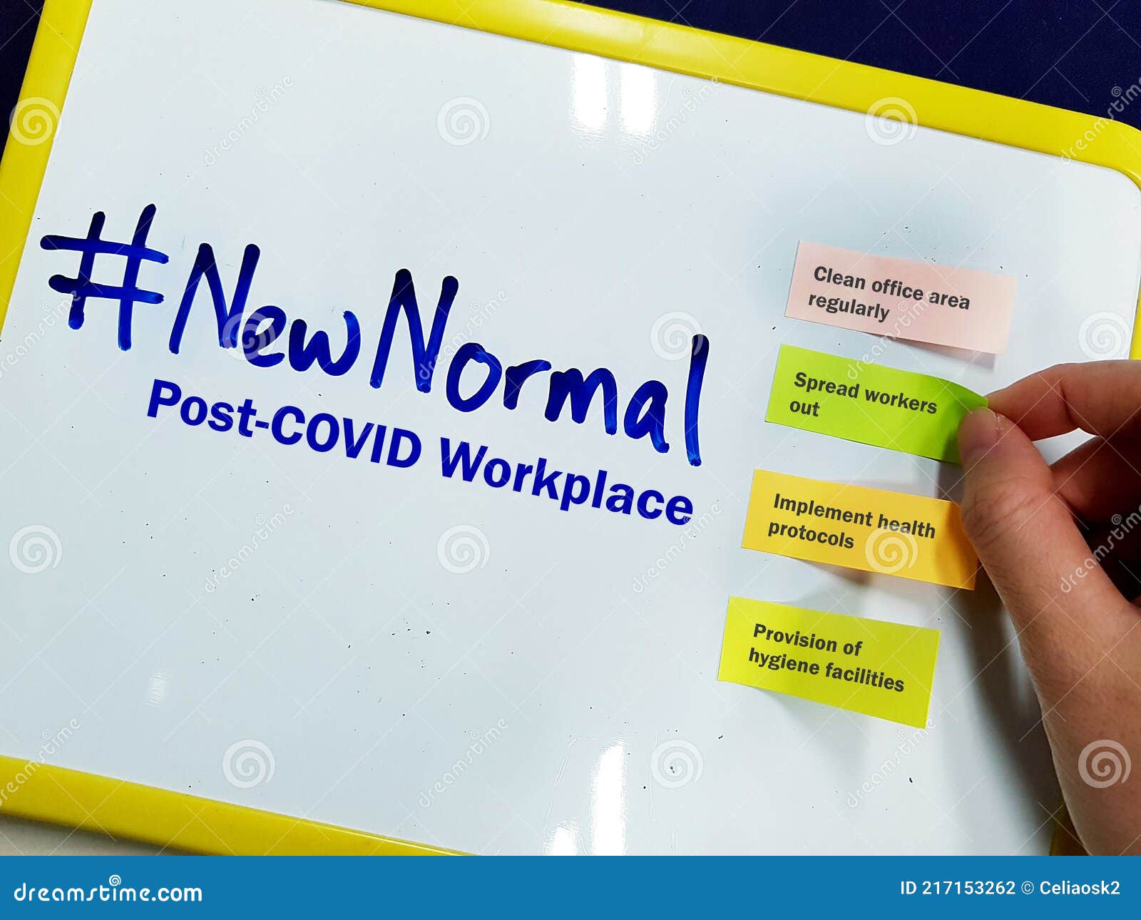 Post Covid-19 New Normal at Workplace Stock Photo - Image of prevention ...
