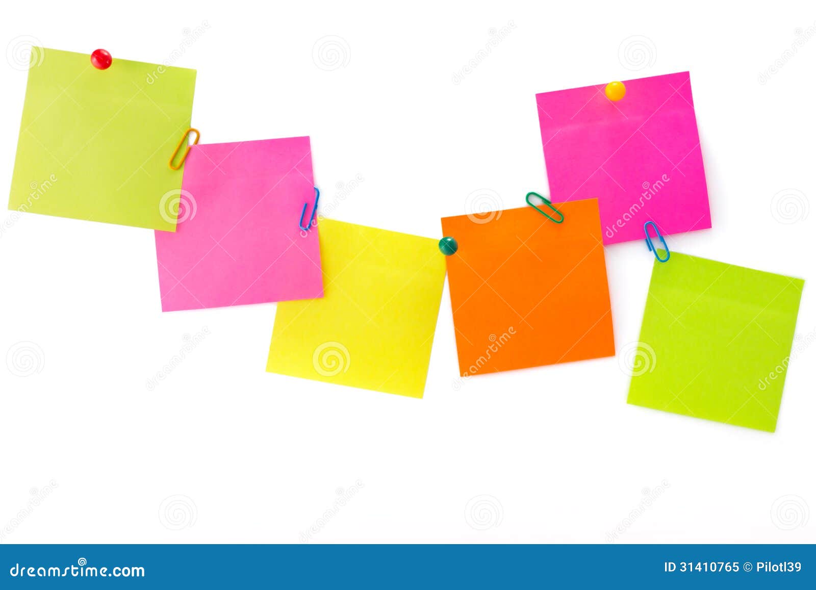 Post-it del papel de carta imagen de archivo. Imagen de objeto - 31410765