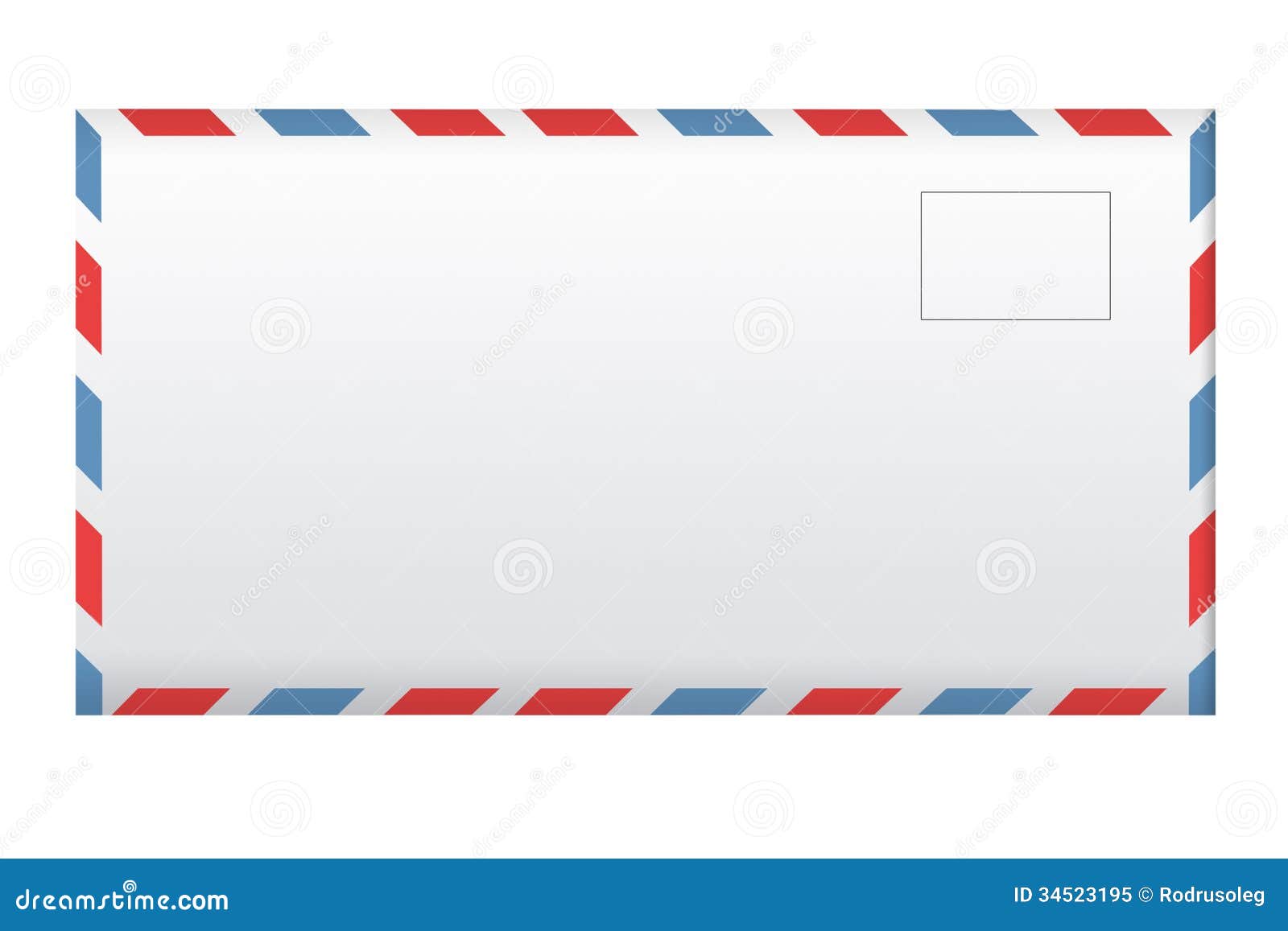 Post Envelope Isolated on White. Stock Illustration - Illustration of ...