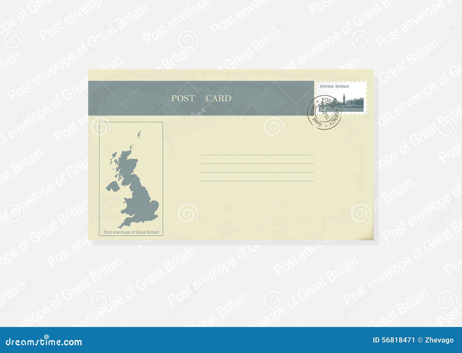Post envelope . stock illustration. Illustration of card - 56818471