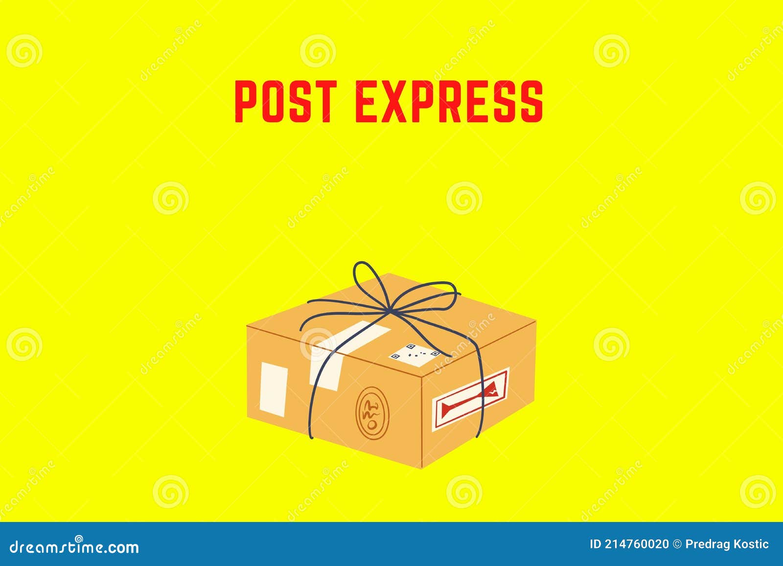 Post-express. illustration stock. Illustration du jaune - 214760020