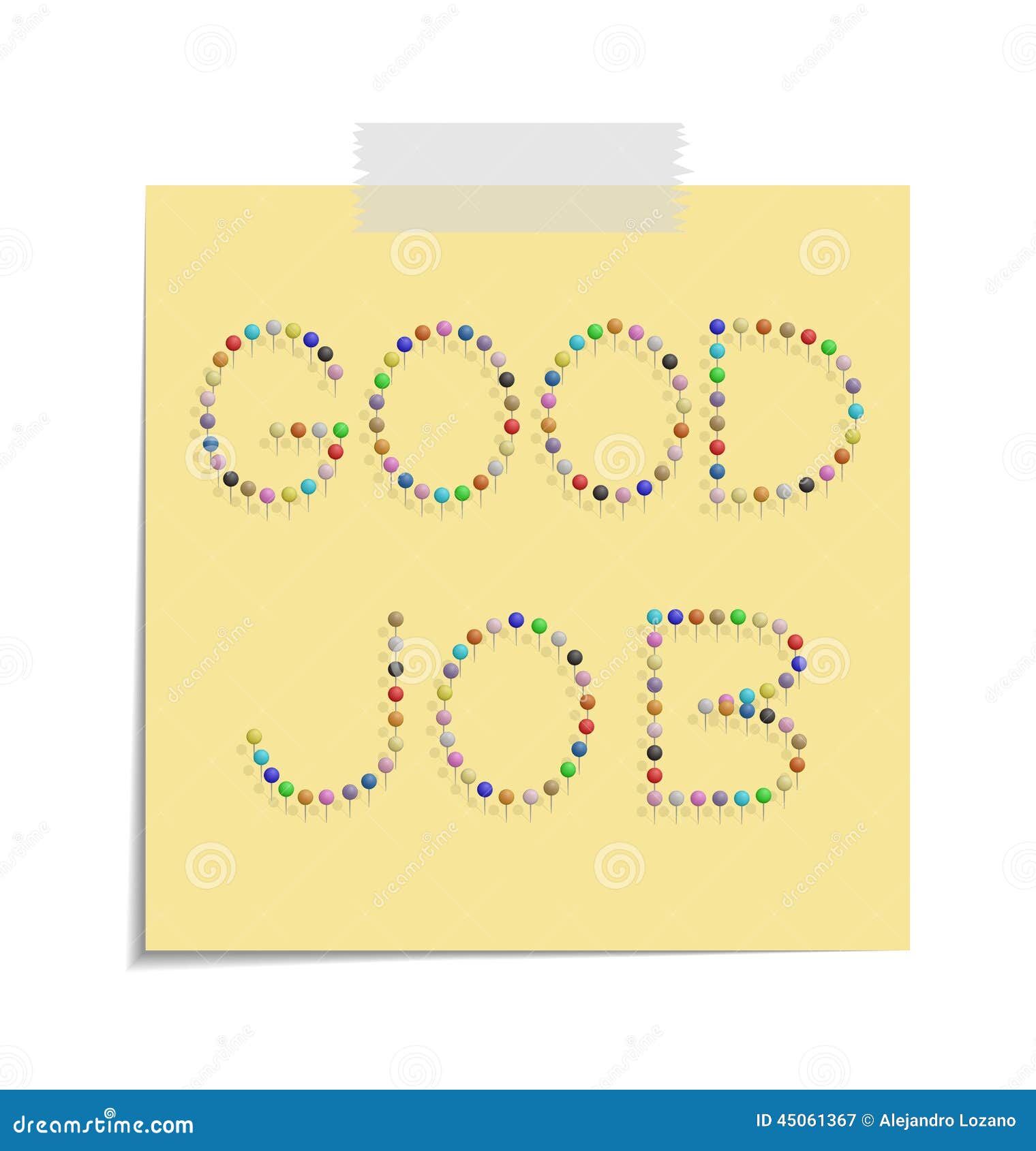 Post good job stock vector. Illustration of remind, office - 45061367
