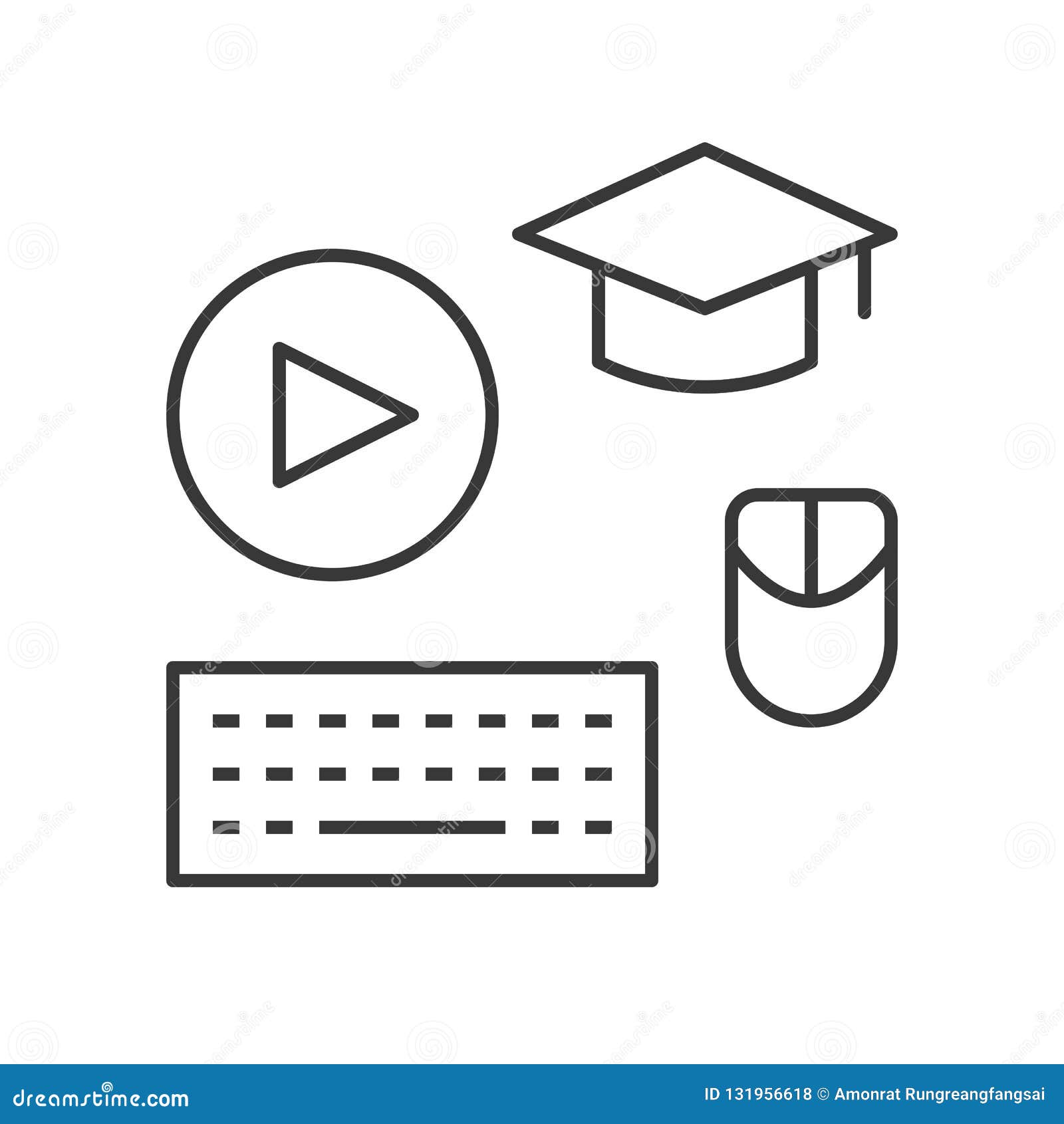 Post Graduate Course Online Learning Icon Concept, Mouse, Video Stock ... Post Graduate Course Online Learning Icon Concept, Mouse, Video Stock ...