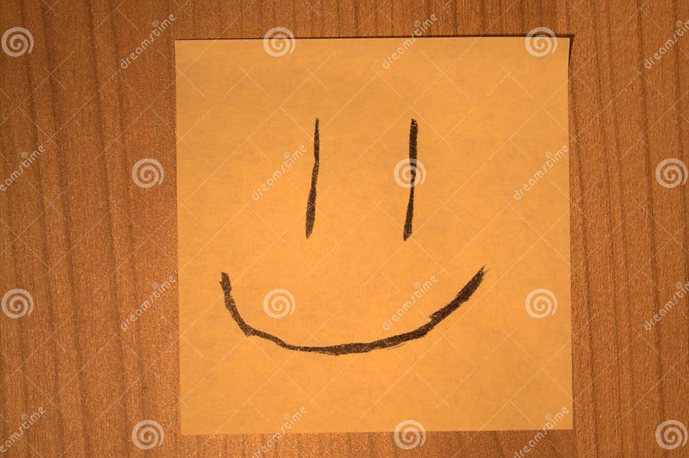 Post-it Happy, Glad Smiley Face Stock Photo - Image of expression ...