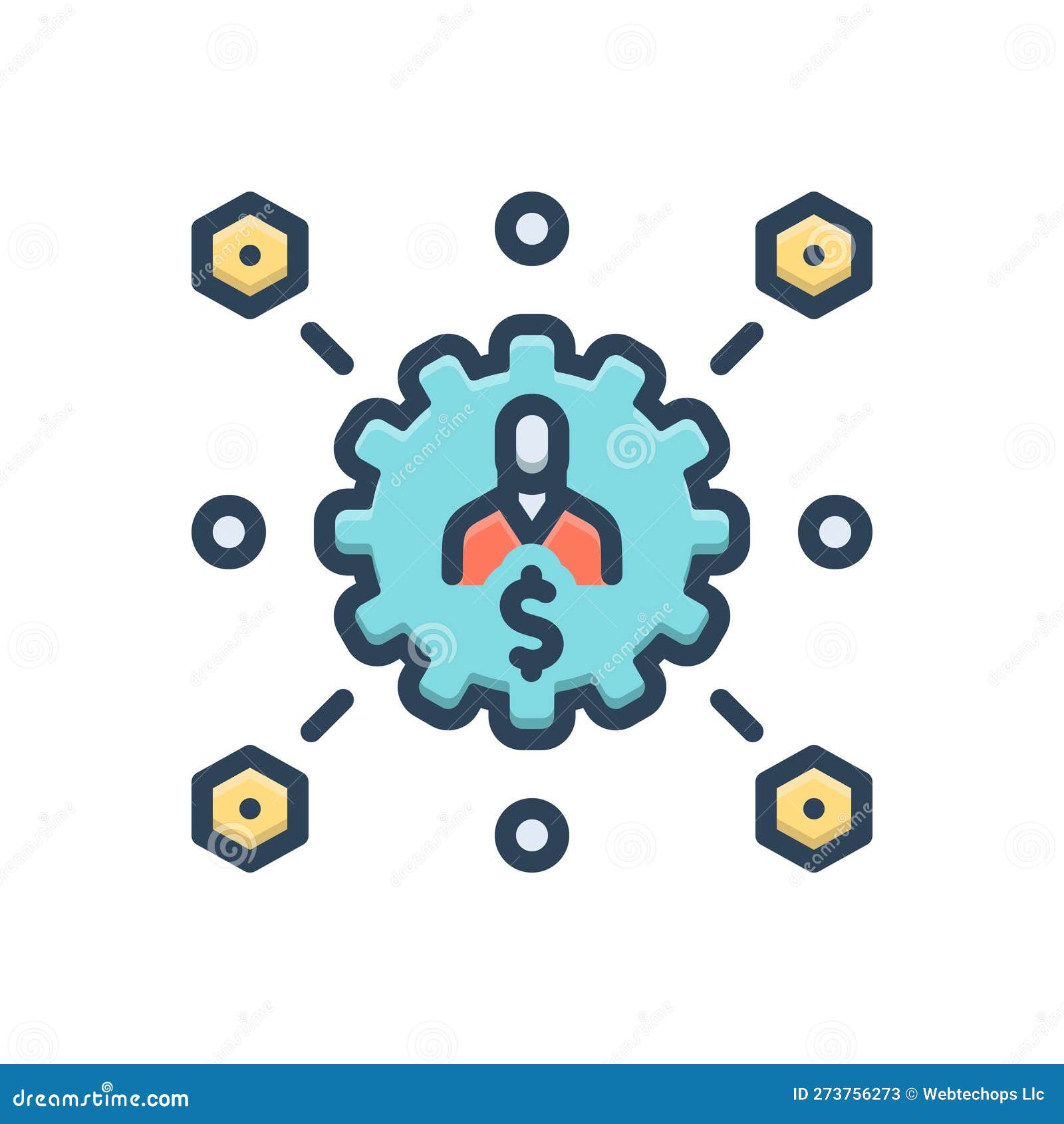 Color Illustration Icon for Post, Commissary and Bussiness Stock ...