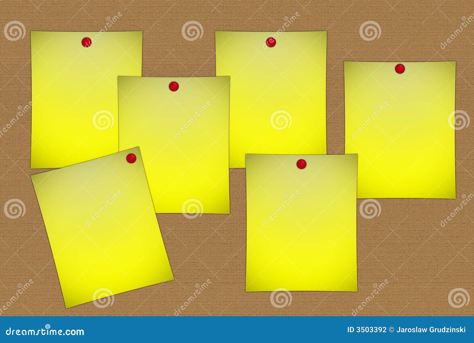 Post-its stock illustration. Illustration of blank, note - 3503392