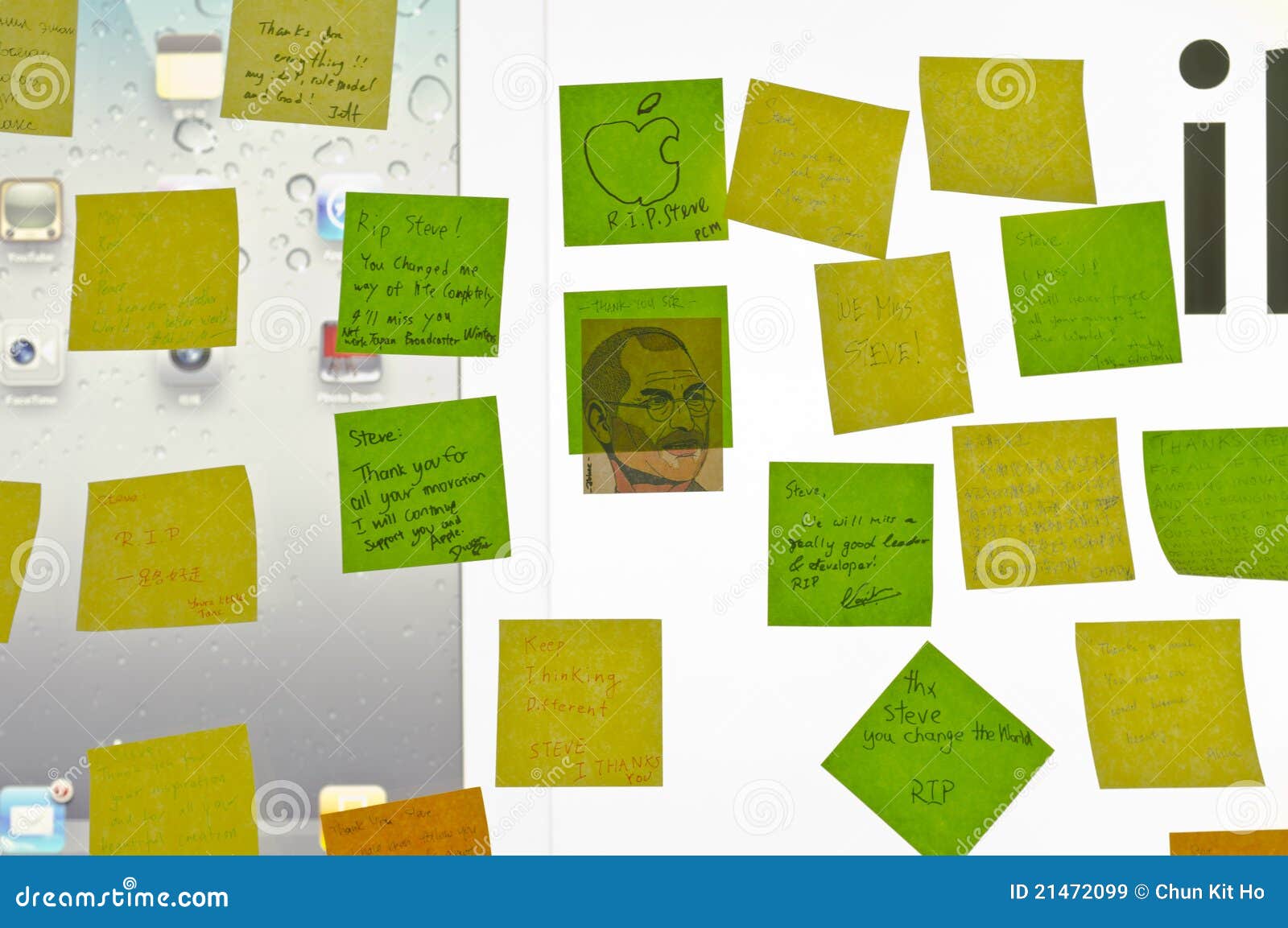 Post-Its To Remembering Steve Editorial Stock Image - Image of steve ...