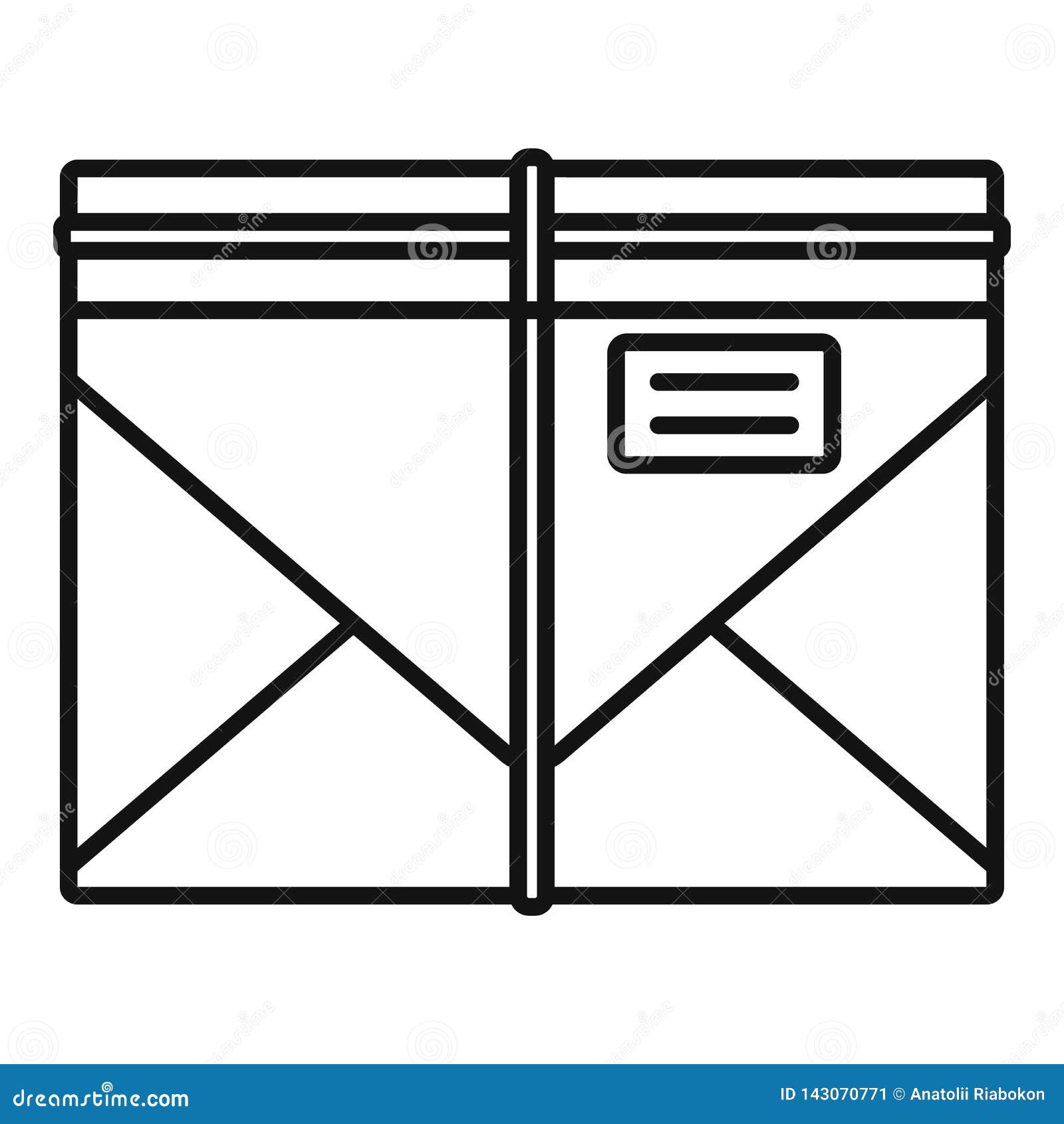 Post Letter Icon, Outline Style Stock Vector - Illustration of ...