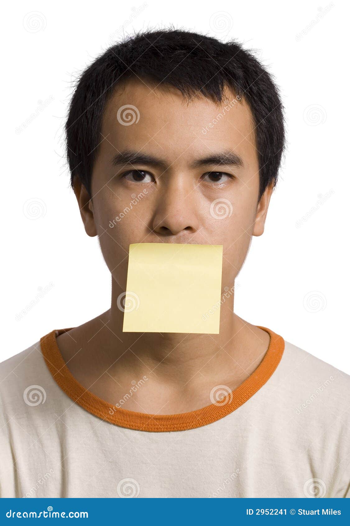 Post it on lips stock image. Image of postit, message - 2952241