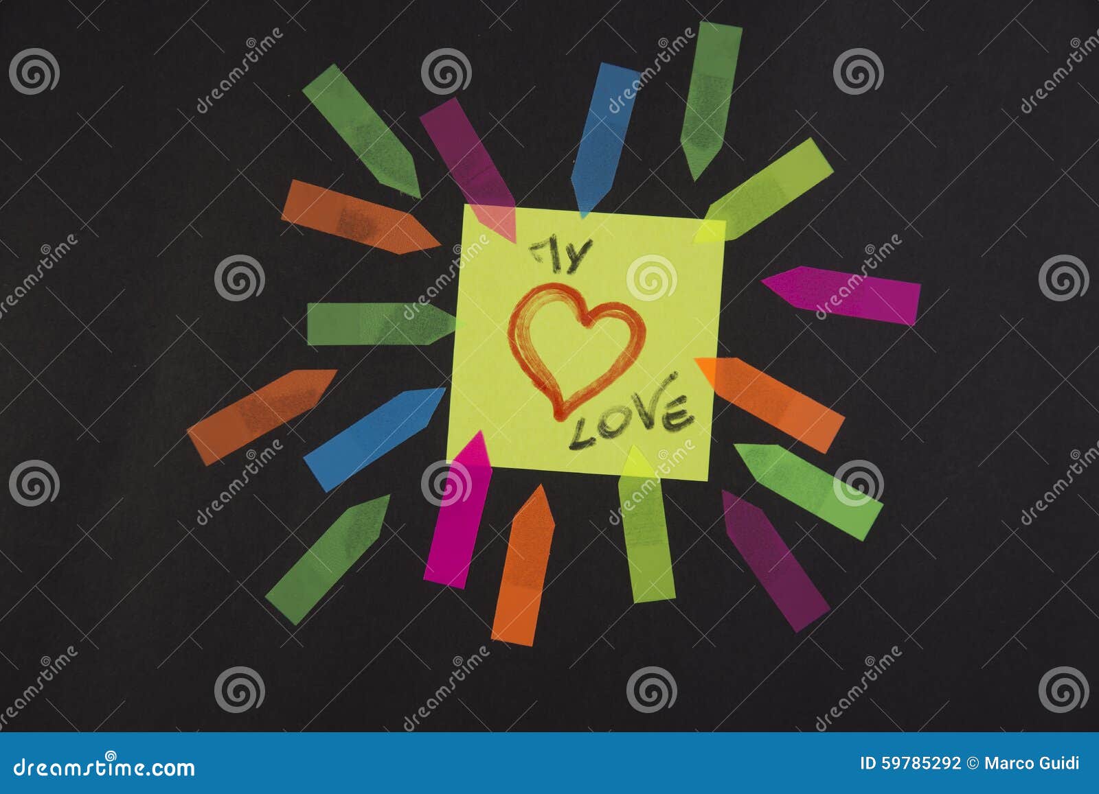 Post it love stock photo. Image of large, romance, note - 59785292