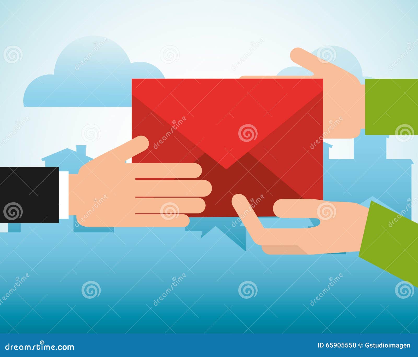 Post mail service design stock vector. Illustration of isolated - 65905550