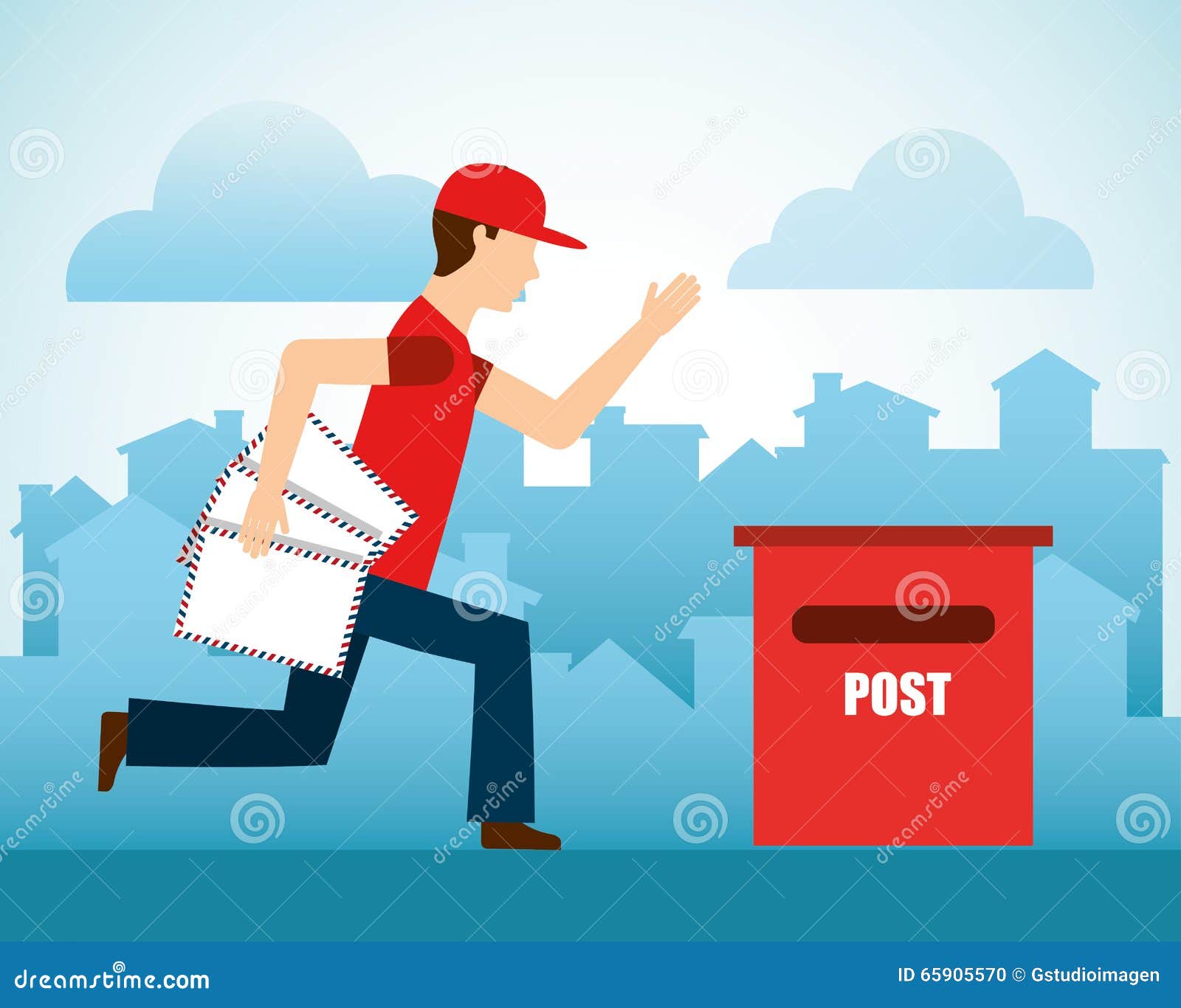 Post mail service design stock vector. Illustration of email - 65905570