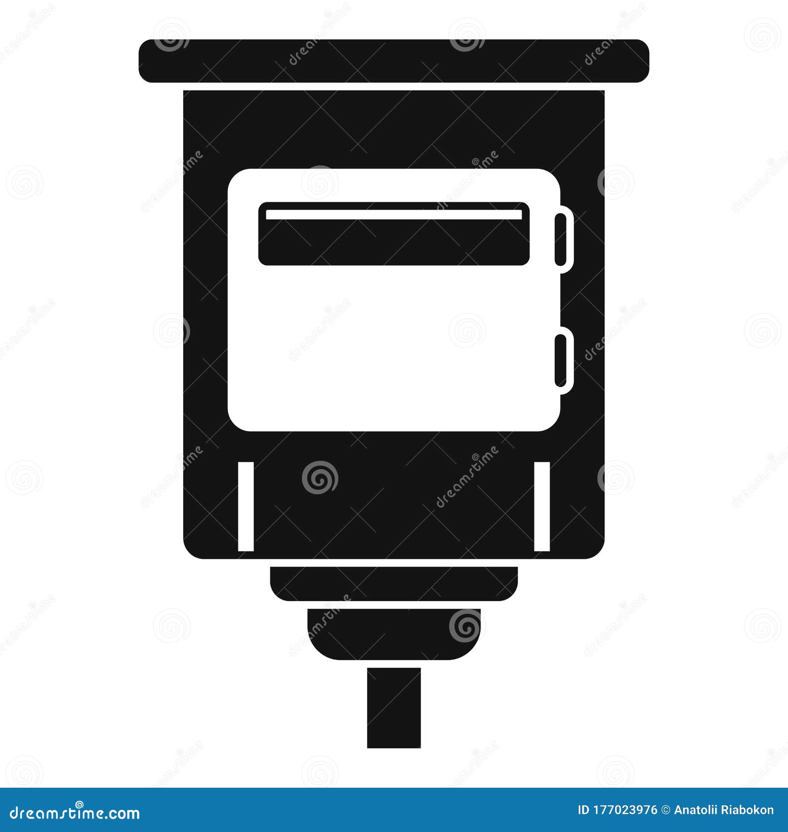 Post Mailbox Icon, Simple Style Stock Vector - Illustration of internet ...