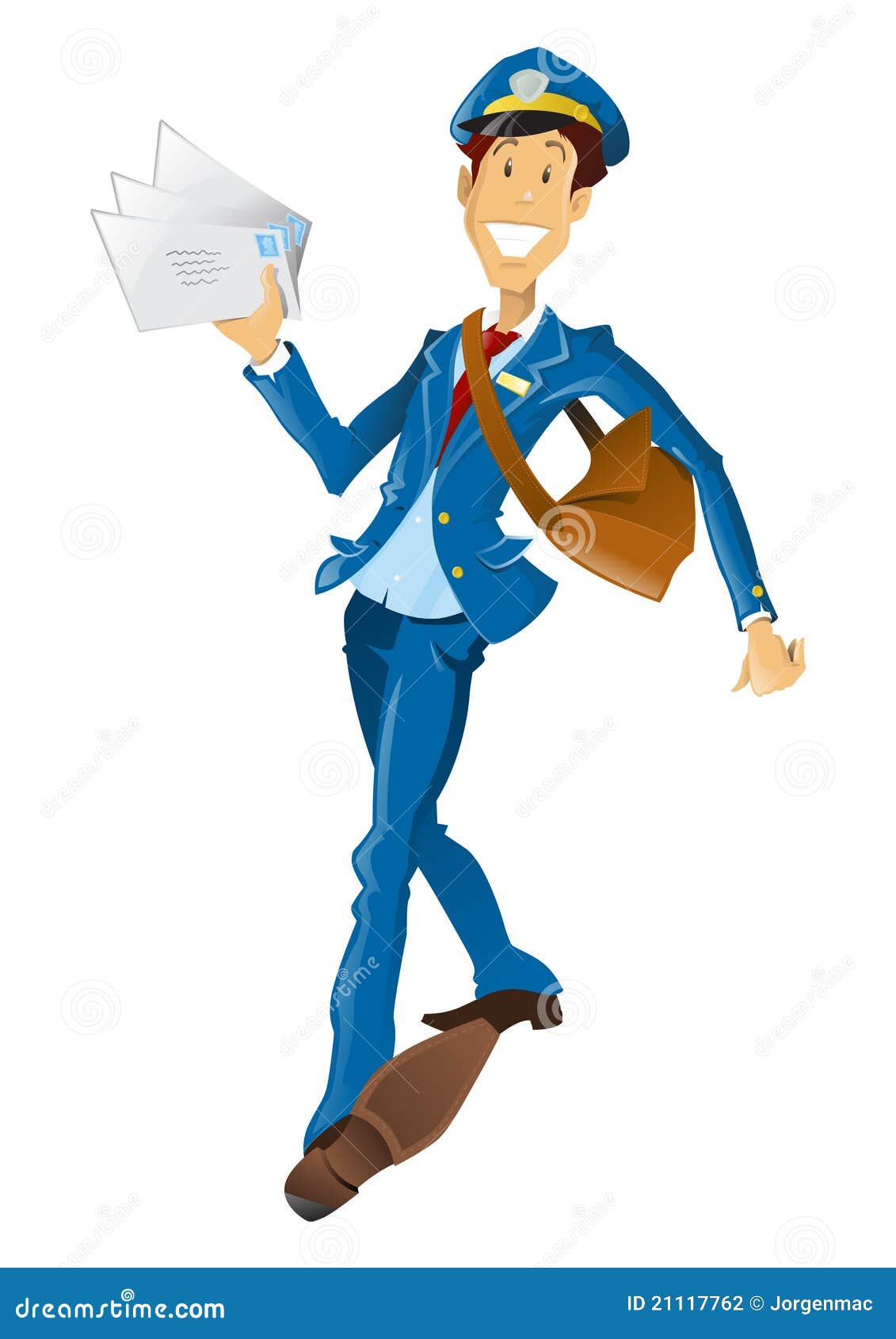 Jolly Postman Hands You A Letter Royalty-Free Stock Image ...