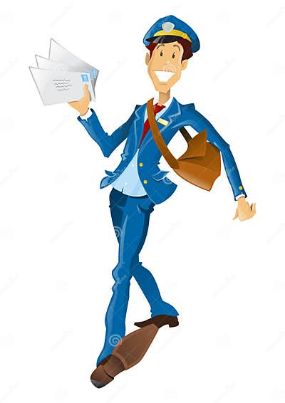 Post Man stock vector. Illustration of businessman, necktie - 21117762