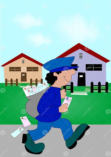 Post-man stock vector. Illustration of global, mailman - 3865039